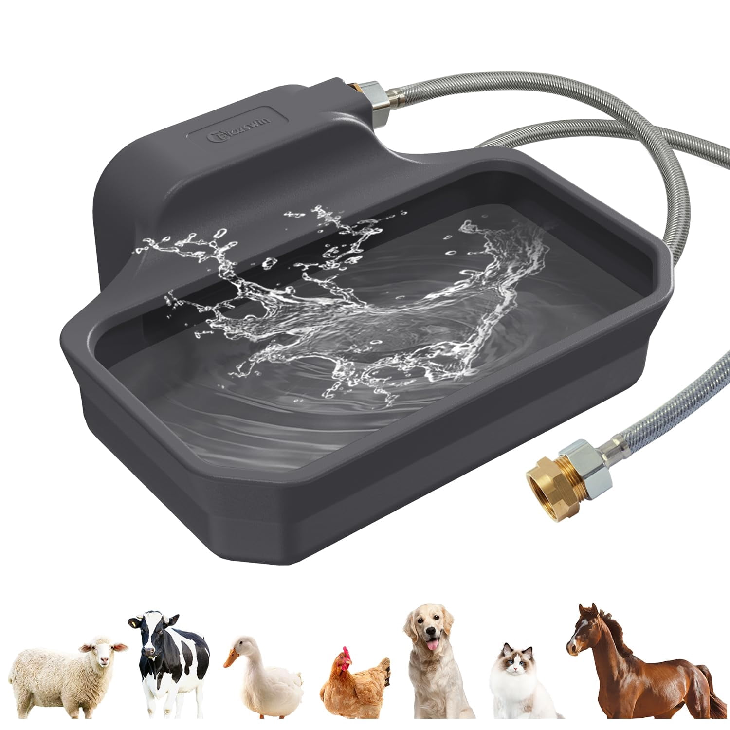 FICUSWIN 135OZ Automatic Water Dispenser for Large Dogs Outdoor Dog ...