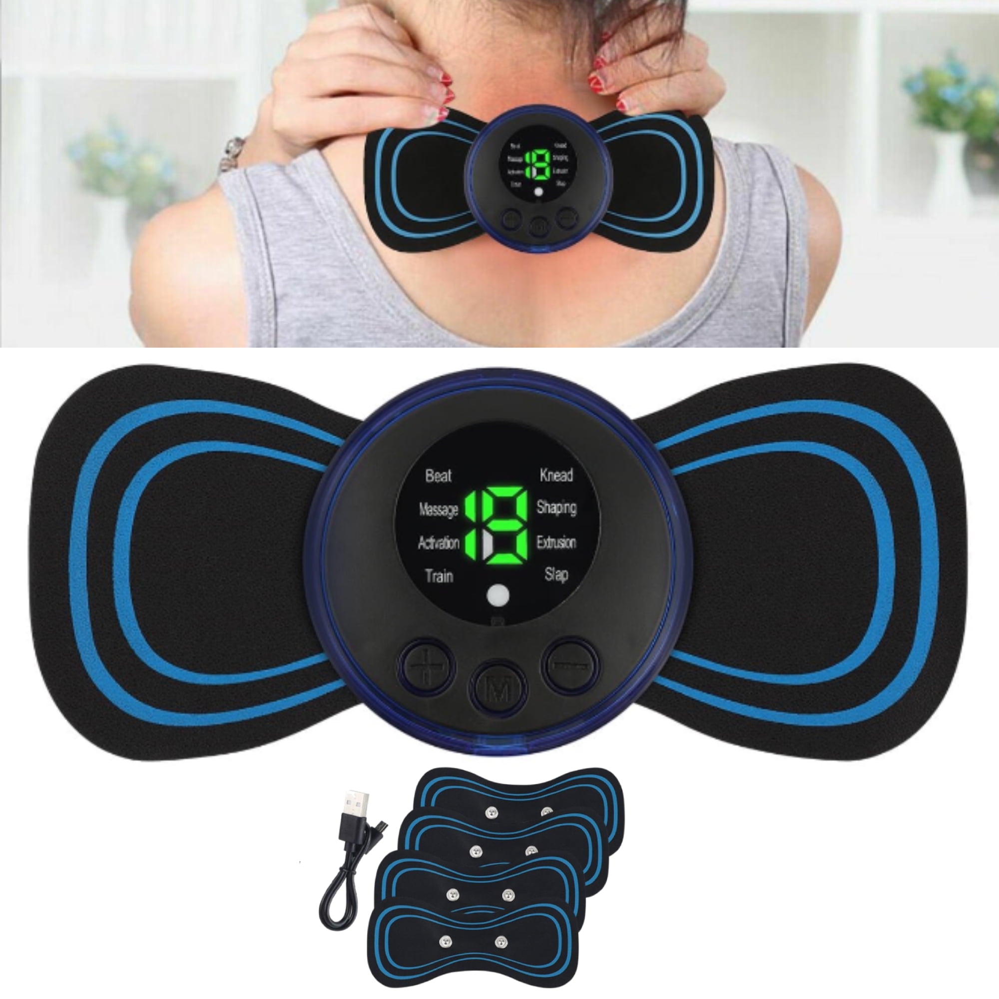 FIDAC Mini EMS Lymphatic Drainage Massager, Electric Neck Acupuncture ...