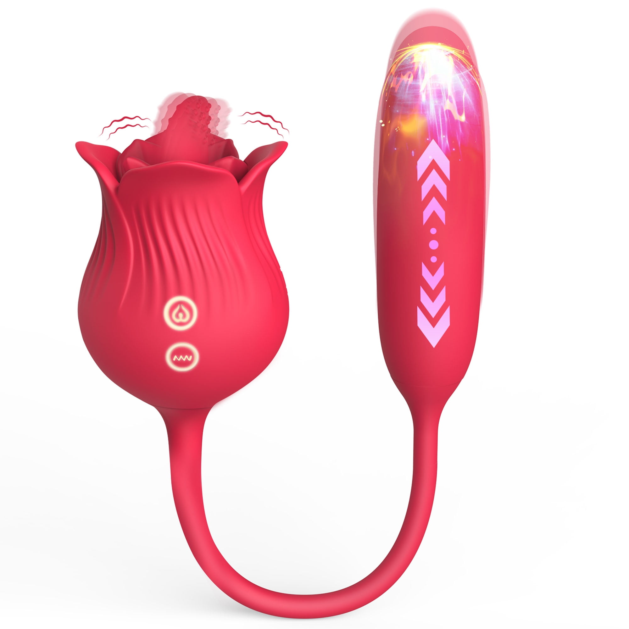 FIDECH Rose Toy Vibrator for Women, 3 in 1 Clitoral Stimulator Tongue ... FIDECH Rose Toy Vibrator for Women, 3 in 1 Clitoral Stimulator Tongue ...