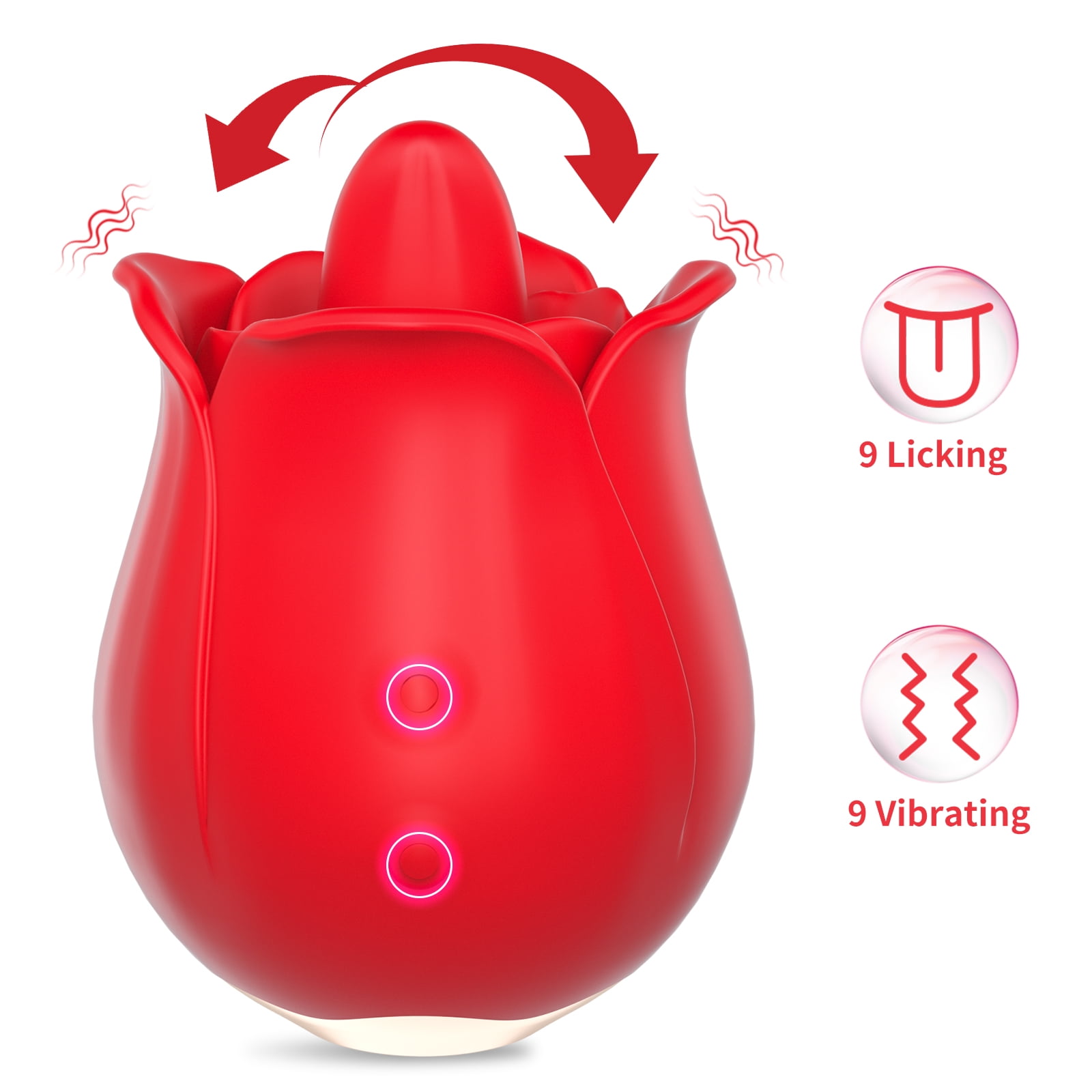 Fidech Rose Toy Vibrator For Women Pleasure Tongue Licking Clitoral