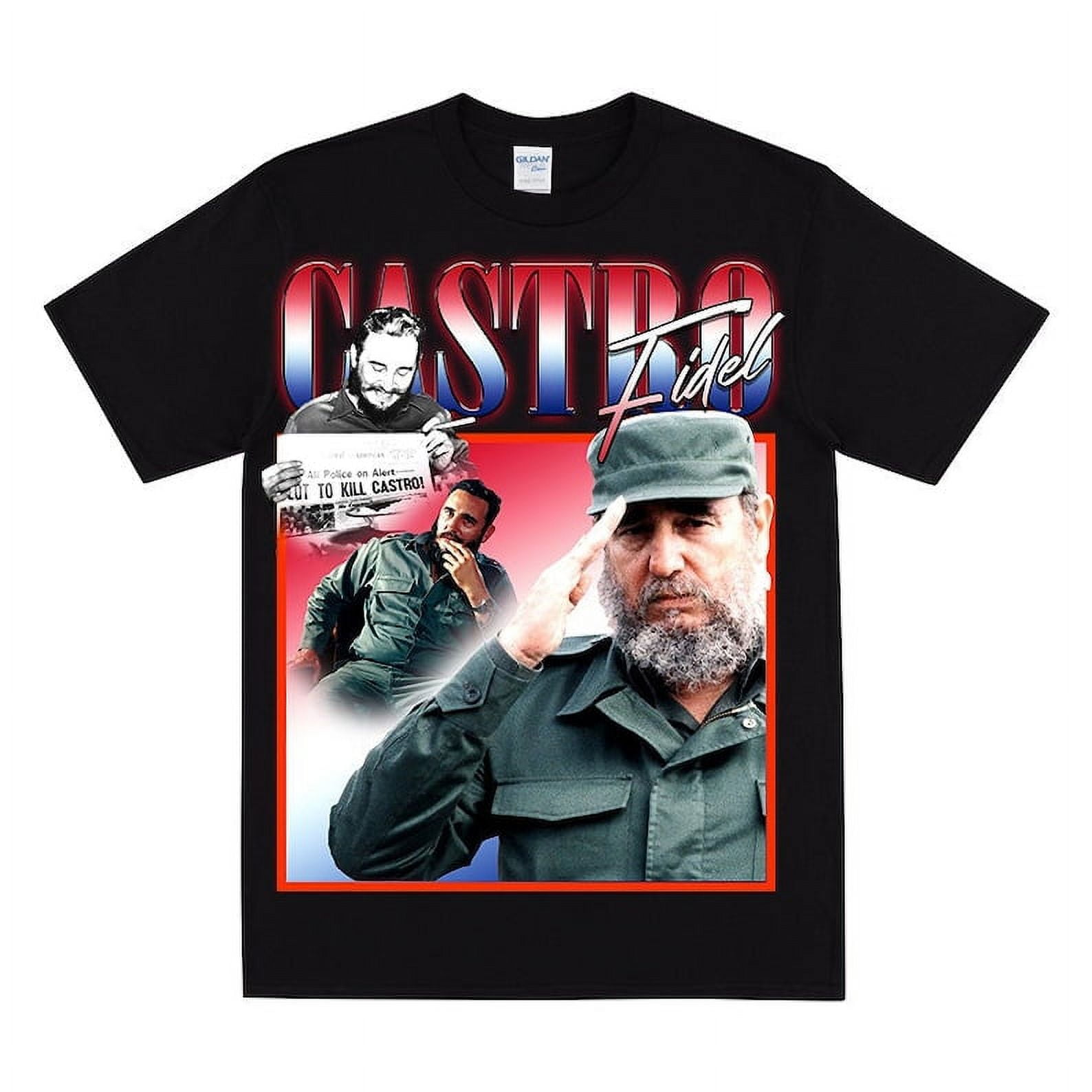 FIDEL CASTRO Homage T-shirt, Socialism Inspired Print Art, Revolution ...