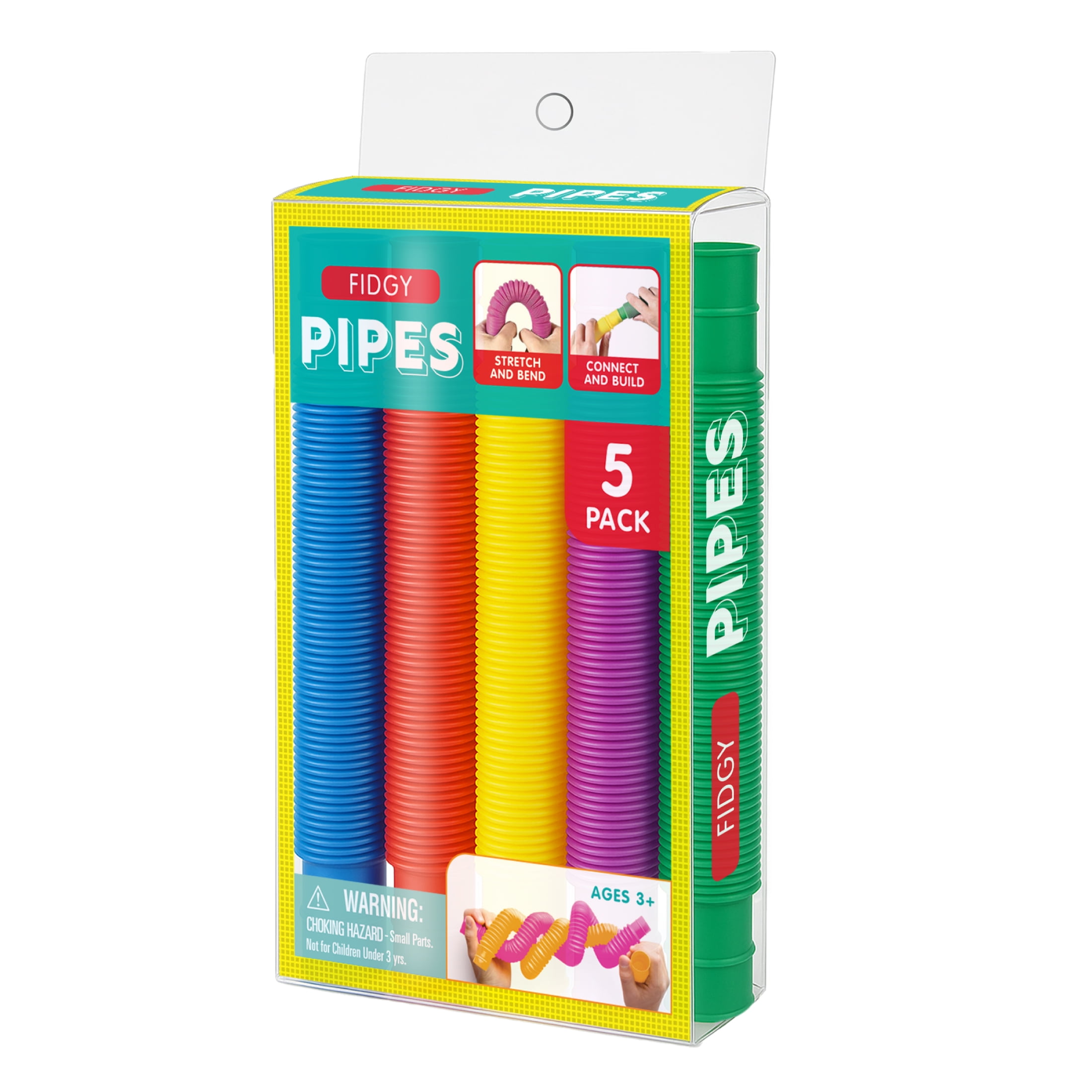 Best Brands Fidgy Pipes, Stretch Bend Build Sensory Fidget Toys for ...