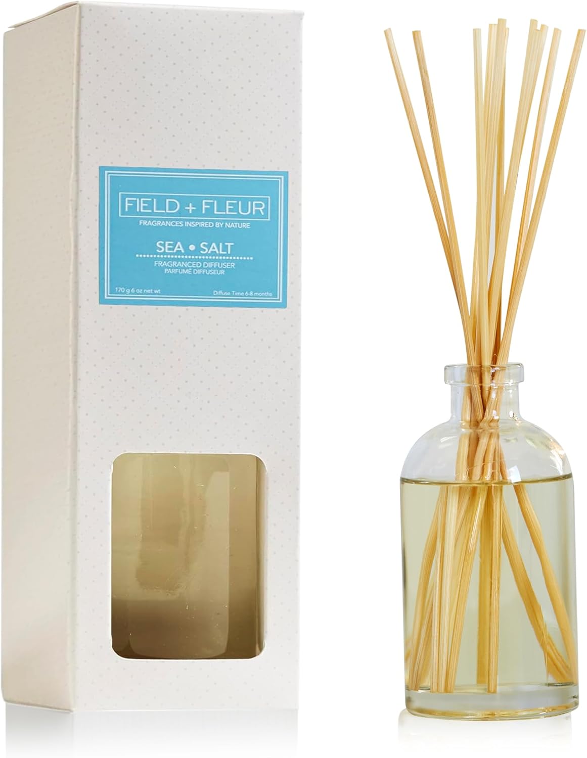 FIELD FLEUR Reed Diffuser Set - Sea Salt Scent Diffuser - Reed ...