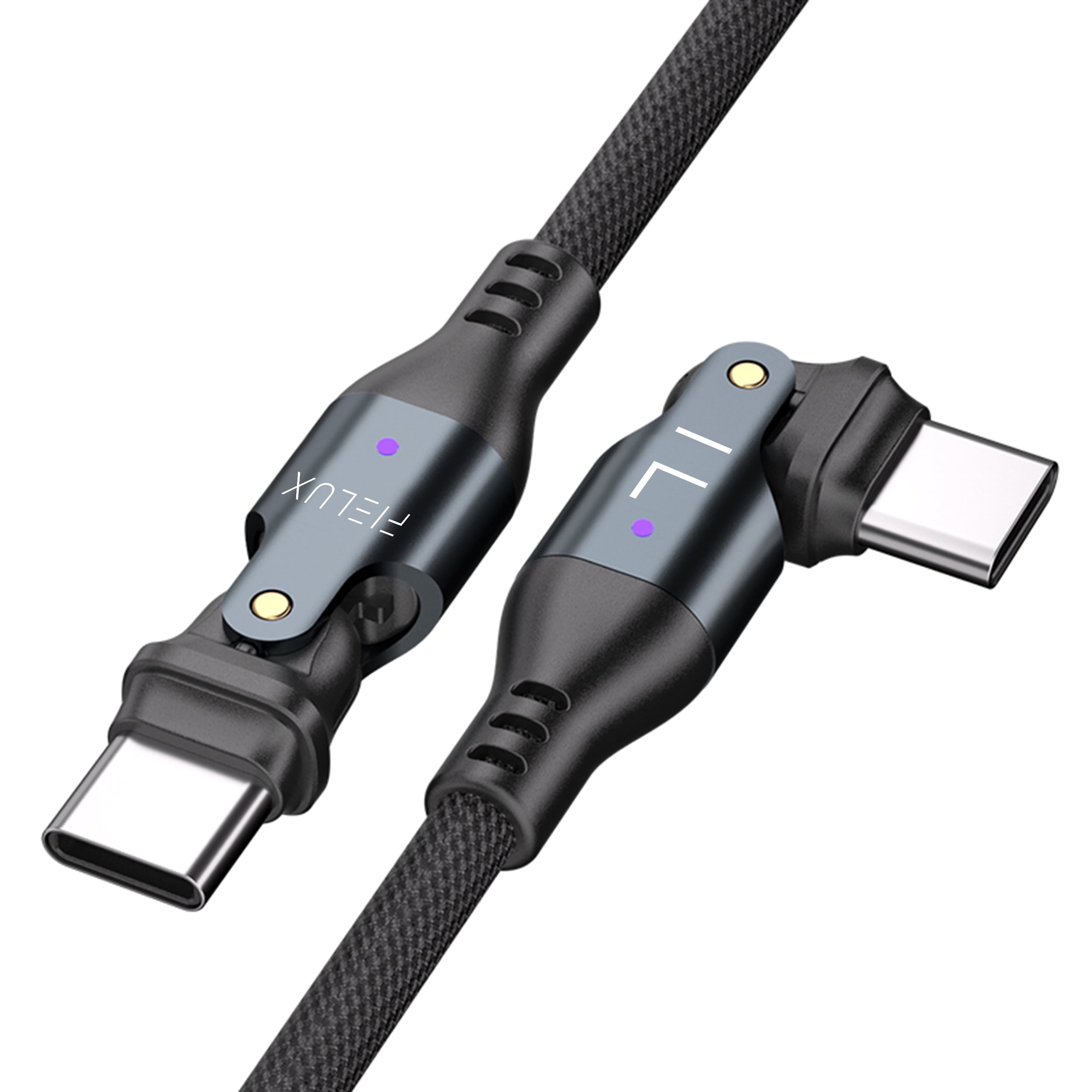 FIELUX 240W 6 ft USB C to USB C Cable with 180° Rotation, Fast Charging ...