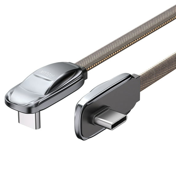 FIELUX L-Shape 240W 6' USB-C to USB-C Cable, Brown - Walmart.com