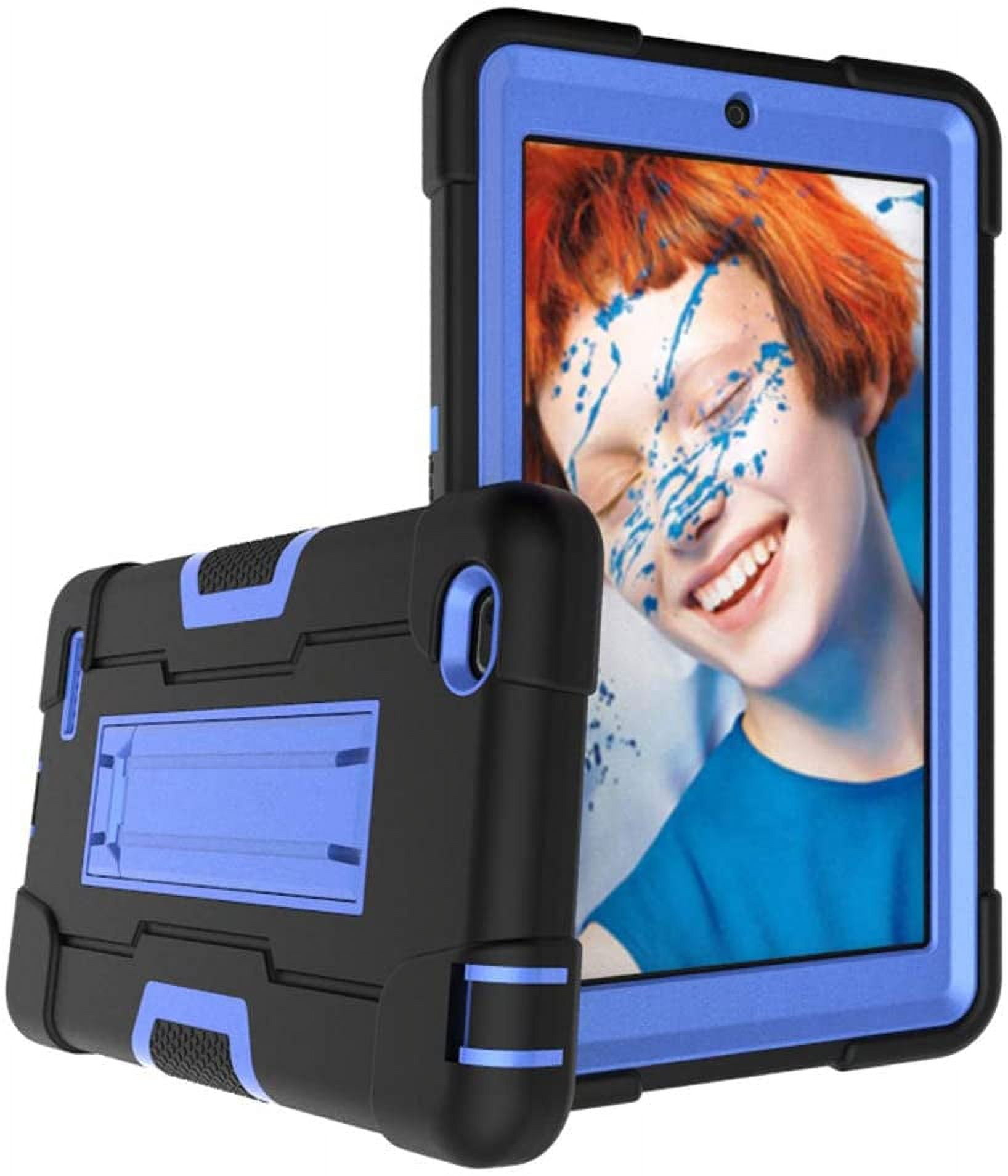 FIEWESEY 7" Heavy-Duty Rugged Hybrid Tablet Case with Kickstand, Black ...