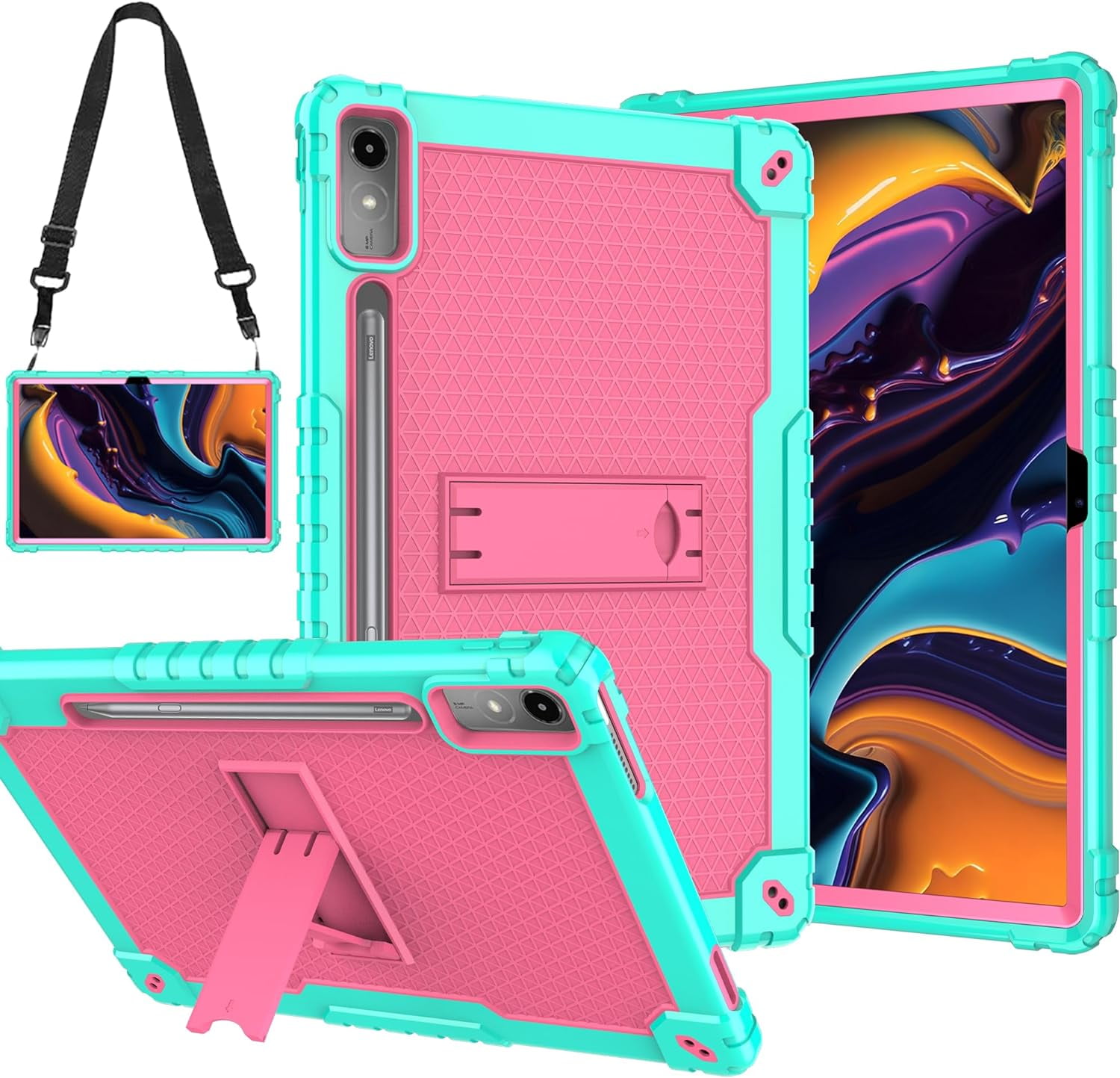 FIEWESEY Case for Lenovo Tab P12 12.7 Inches Tablet Case,Heavy-Duty ...
