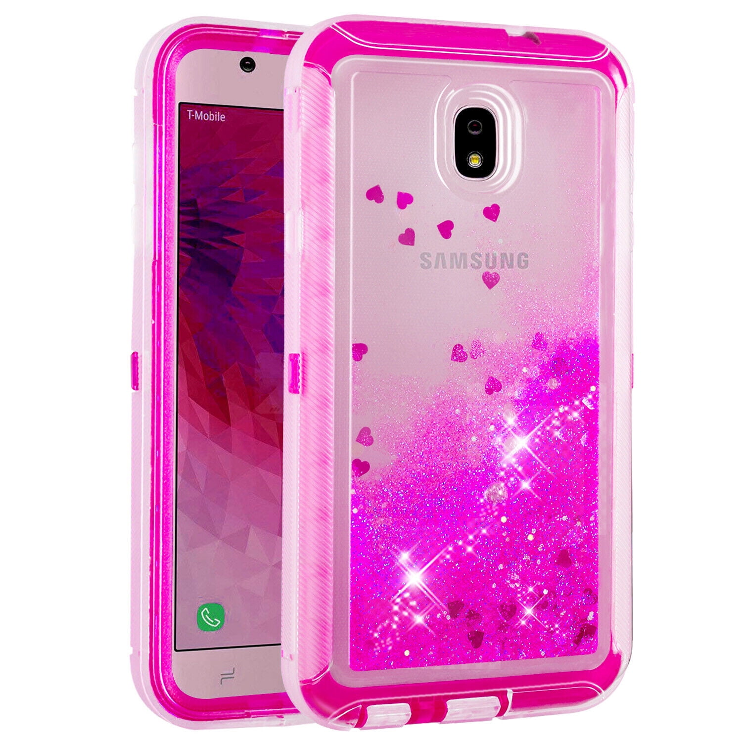 FIEWESEY Case for Samsung Galaxy J7 2018,3 in1 Layers Hybrid Liquid ...