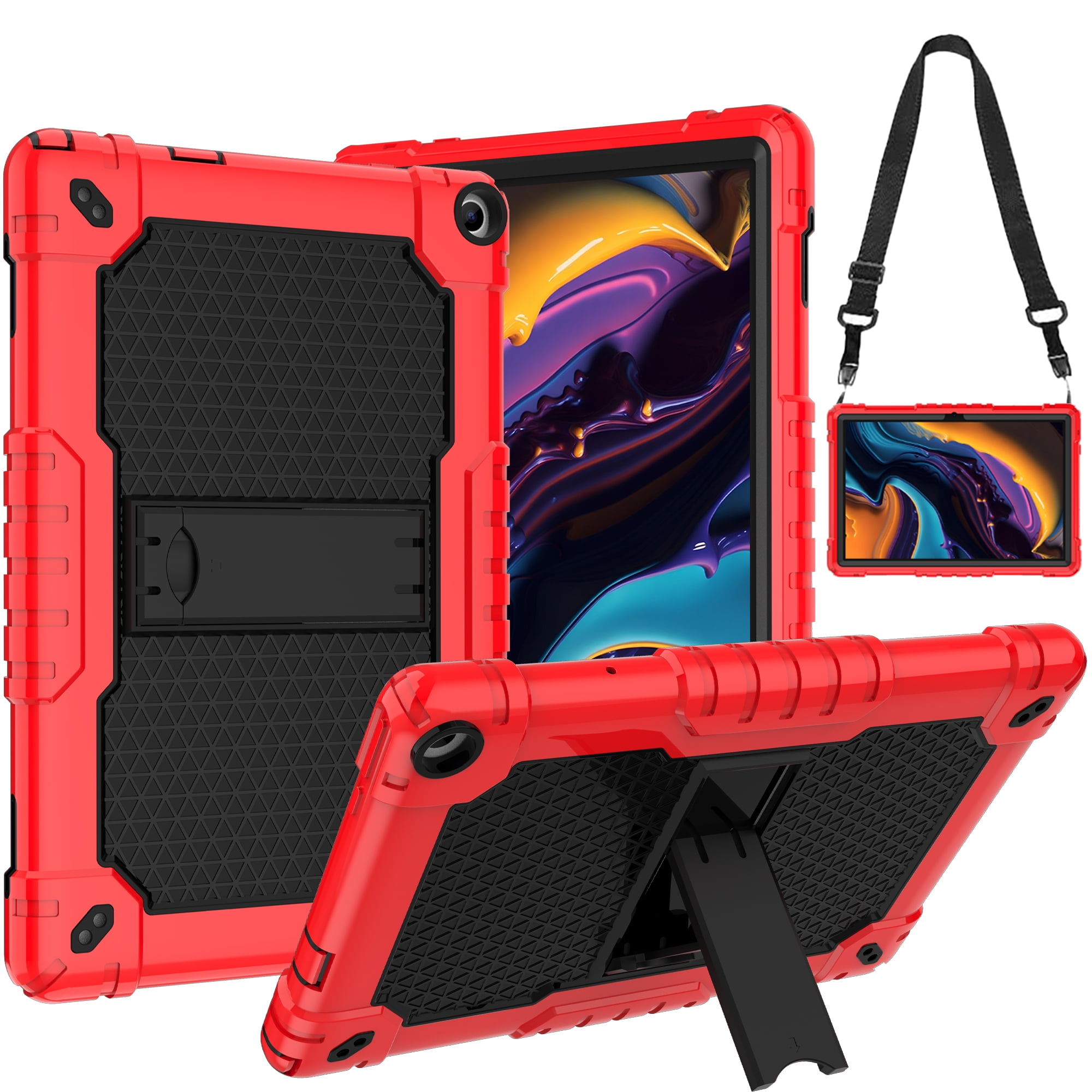 FIEWESEY Shockproof Case for ONN 10.1' Tablet Gen 3 2022, Stand & Strap ...