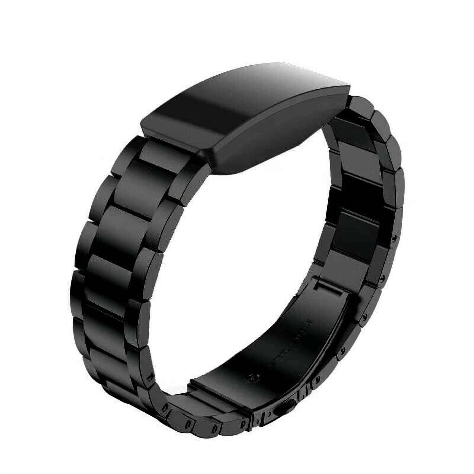 FIEWESEY Fitbit Inspire Bands, Stainless Steel Metal Strap, Adjustable ...