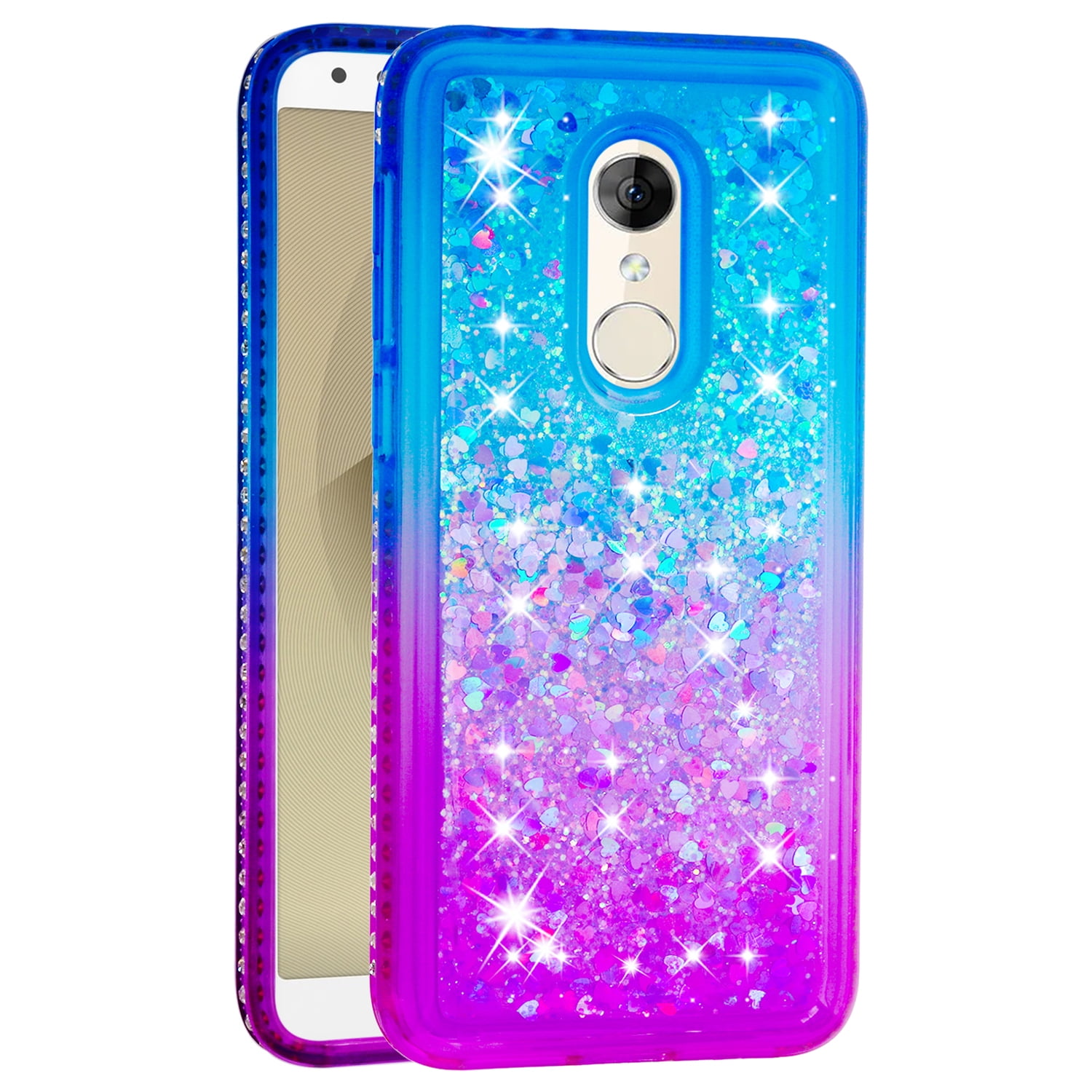 FIEWESEY For Alcatel 3 Case Bling Liquid Floating Luxury Glitter Soft ...