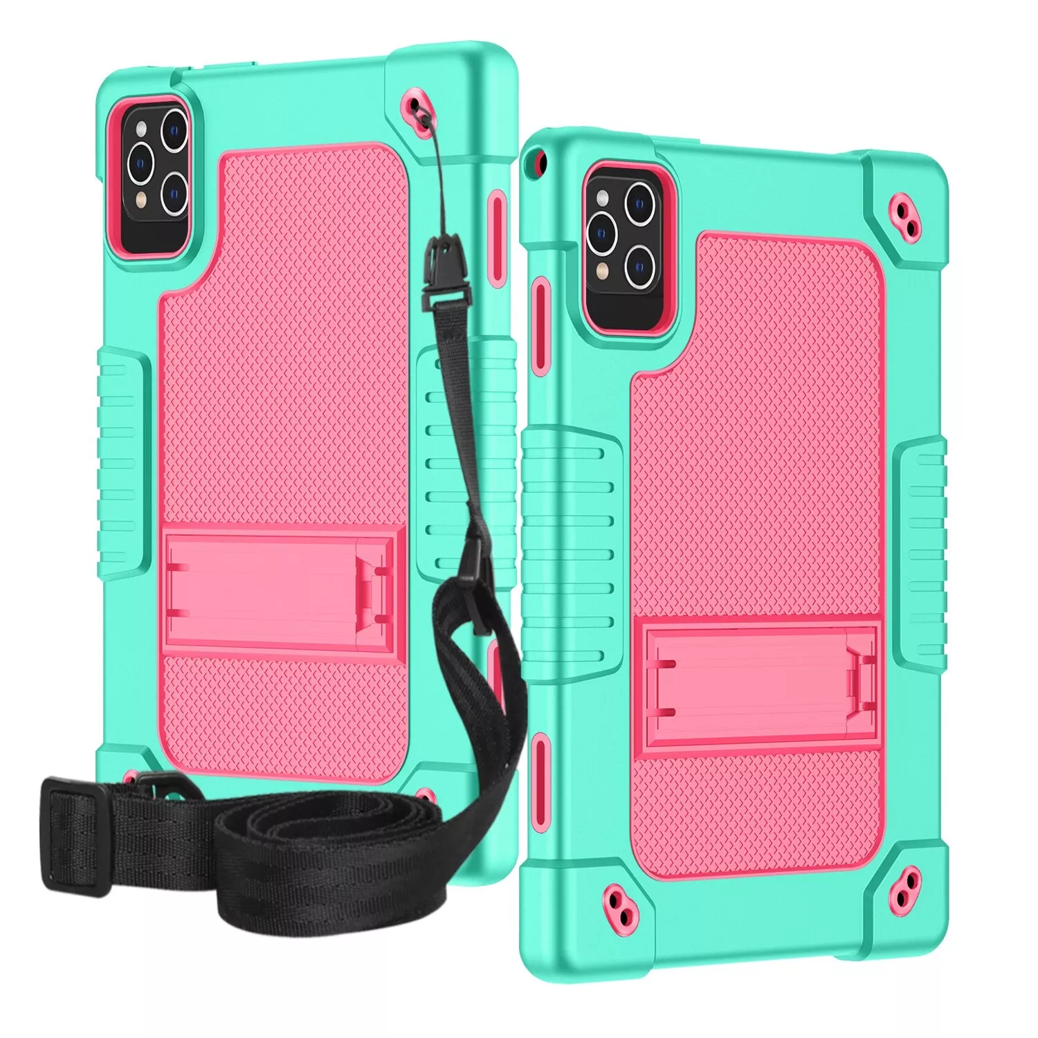 FIEWESEY For MEIZE D115 KADYBE D115 10.1 Inch Tablet Case & Shoulder Strap Kickstand Kids ...