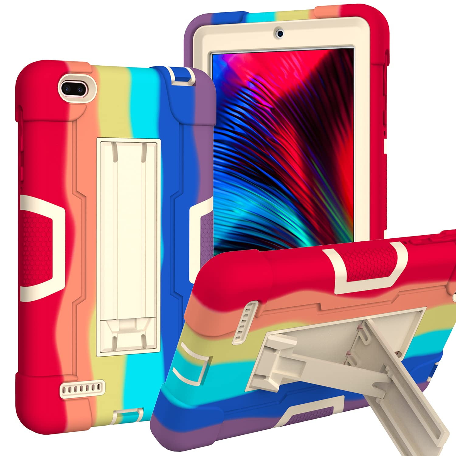 FIEWESEY For Walmart Onn 7 Inch Tablet Case,Shockproof Kids Rugged Anti ...