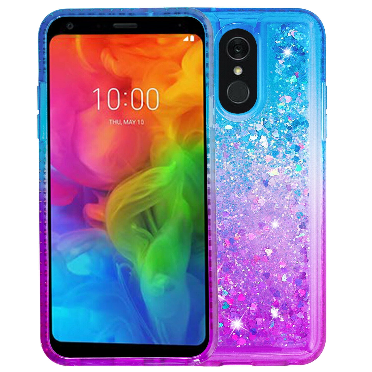 FIEWESEY for LG Stylo 4 Case,Liquid Glitter Diamond Quicksand Cute TPU ...