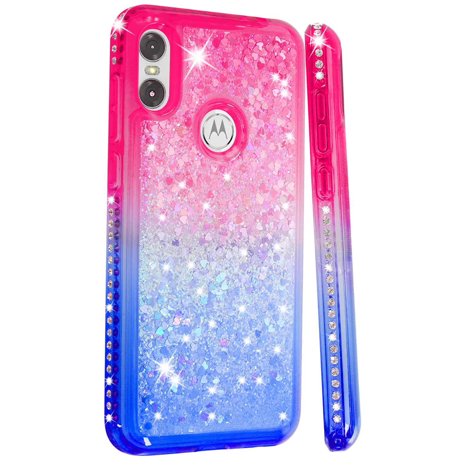 FIEWESEY For Motorola One P30 Play Case Moto One P30 Play Glitter Case ...