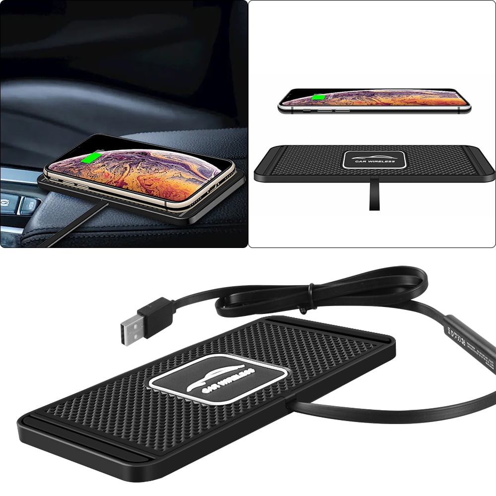 FIEWESEY QI Wireless Car Phone Charger Fast Charging Pad Mat For iPhone ...