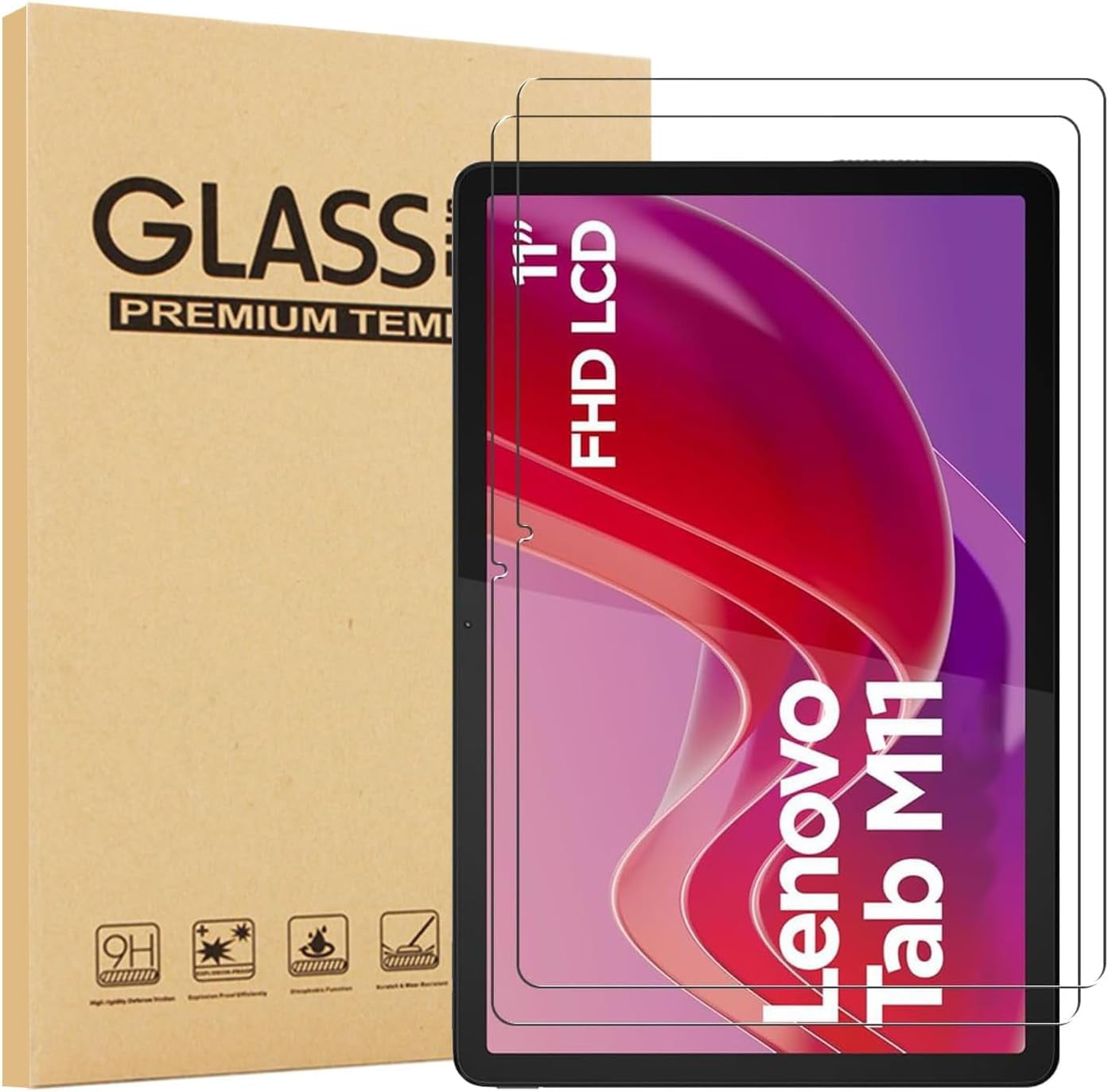 FIEWESEY Screen Protector For Lenovo Tab M11 (2023) TB-330FU / Lenovo Xiaoxin Pad 2024 11 inch ...