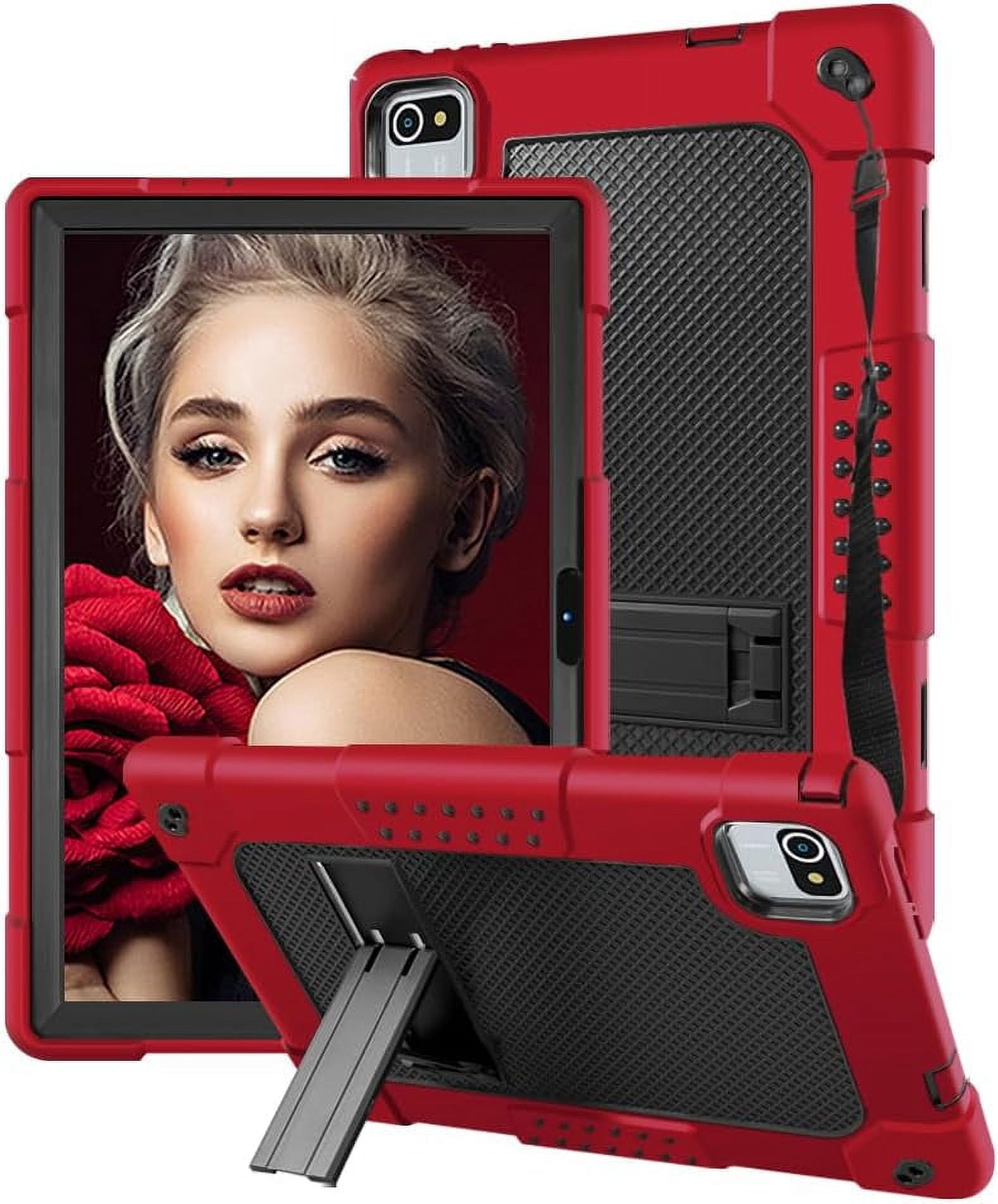 FIEWESEY Shockproof Kids Friendly Shoulder Strap Hybrid Tablet Case for ...