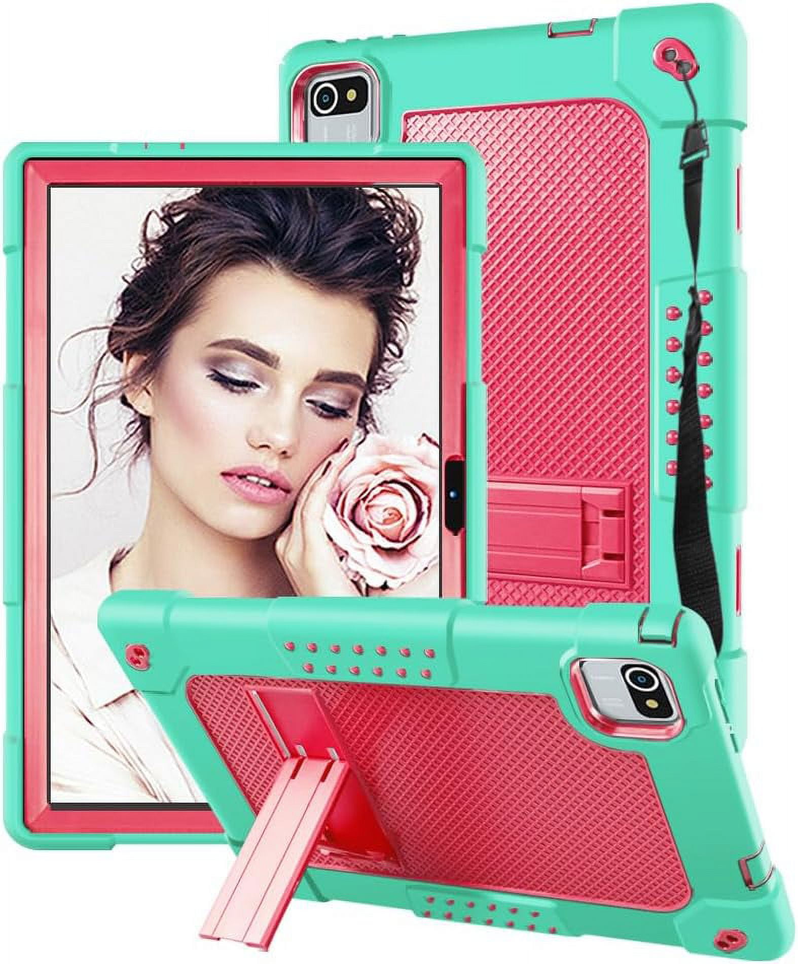 FIEWESEY Shockproof Kids Friendly Shoulder Strap Hybrid Tablet Case for ...