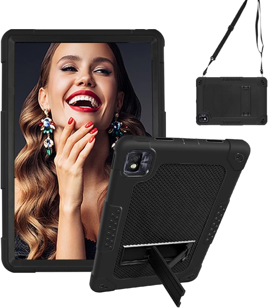 FIEWESEY for TCL TAB10 5G 9183W / for TCL TAB 10s 10.1" FHD Tablet Case Silicone Rubber Had Back ...