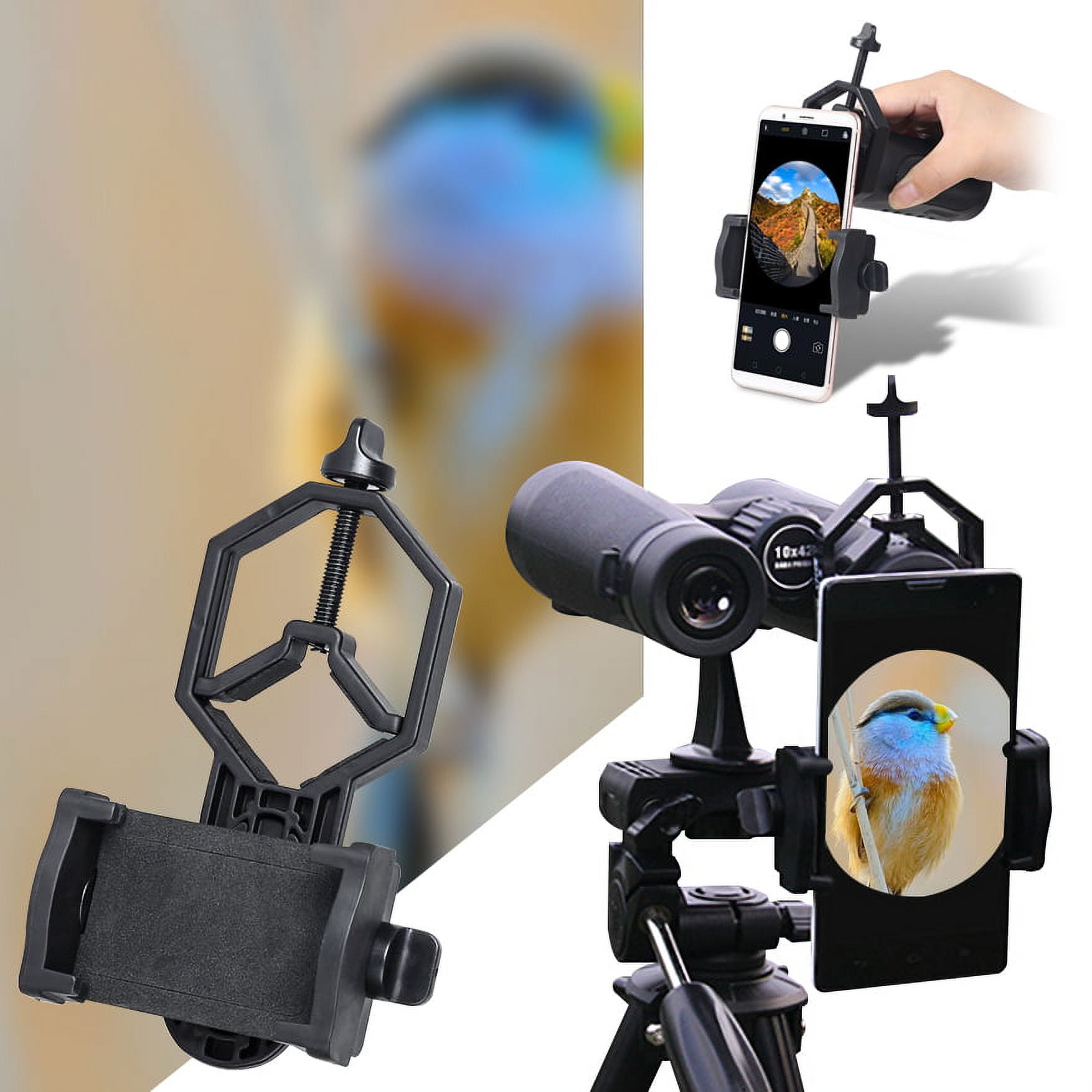 FIEWESEY Telescope Spotting Scope Microscope Mount Holder Mobile Phone ...