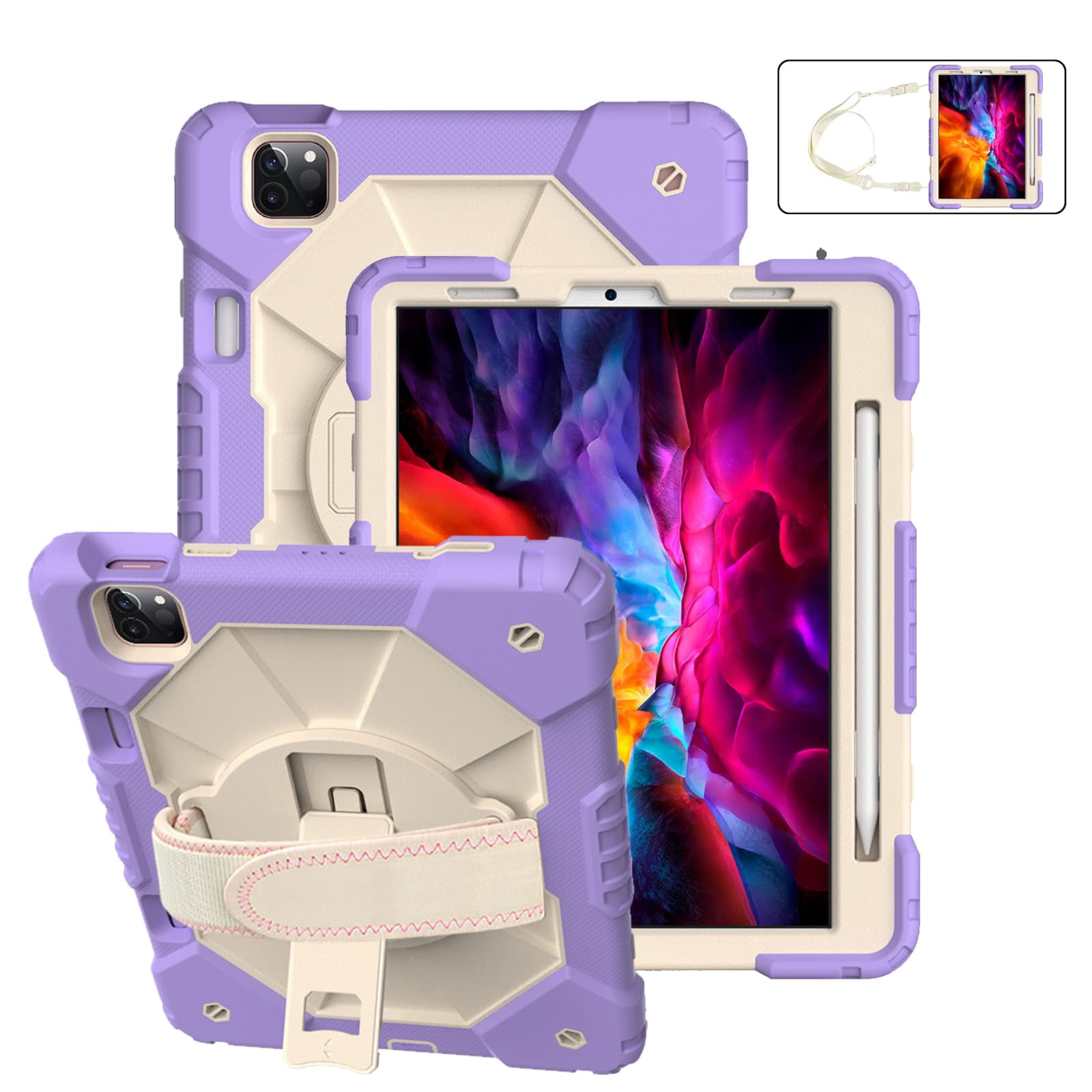 FIEWESEY for iPad Air 6th 5th Generation Tablet Case,Rotatable Stand ...