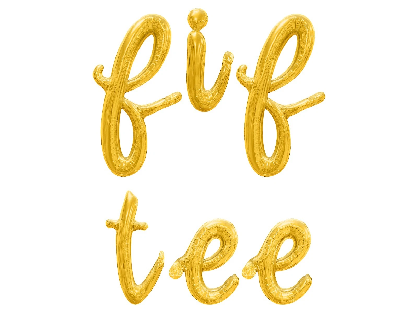 FIF TEE Cursive Letter Balloon Banner - 50th Birthday Party Supply ...