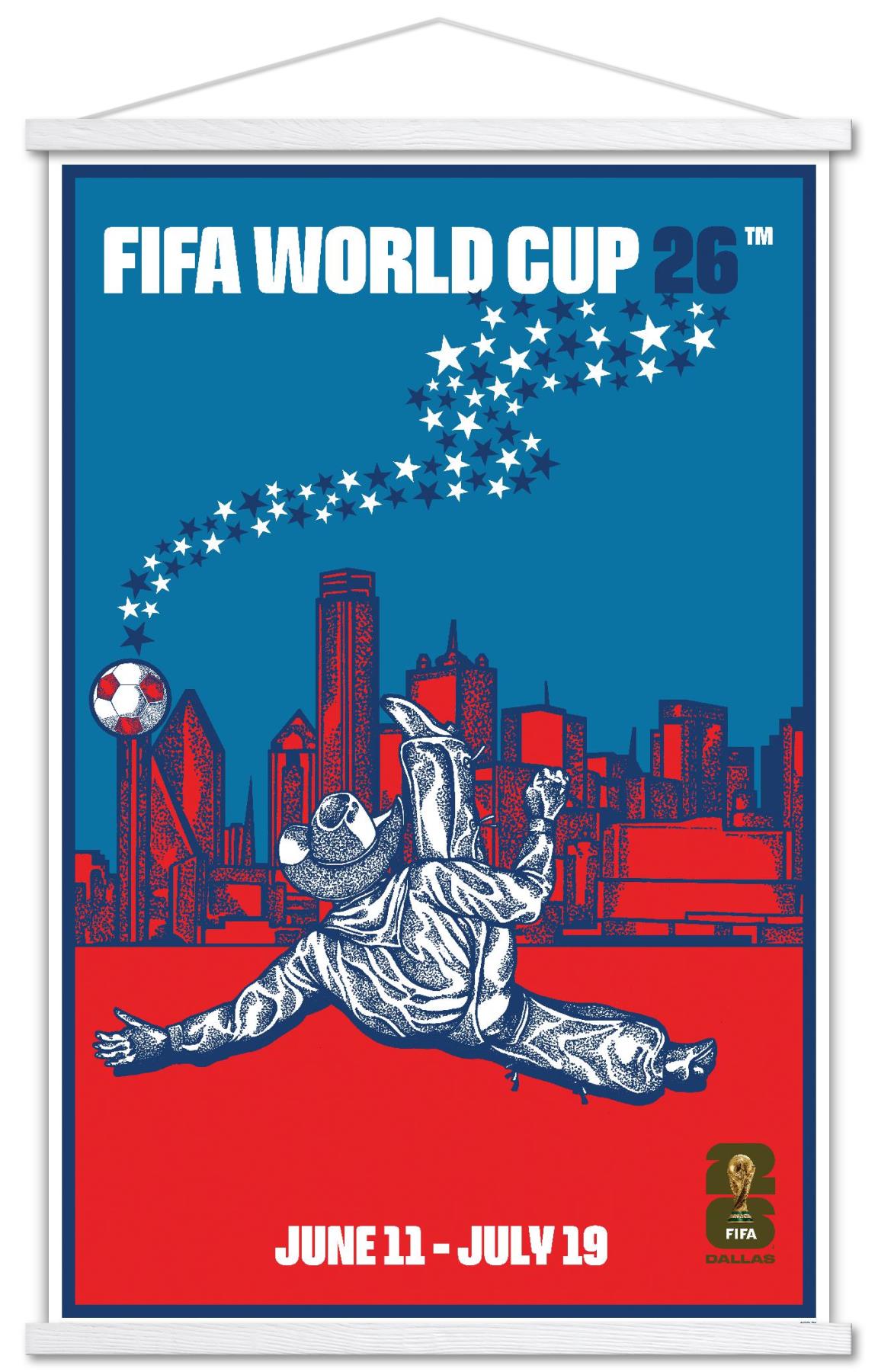 FIFA World Cup 2026 - Dallas Wall Poster with Magnetic Frame, 22.375" x ...