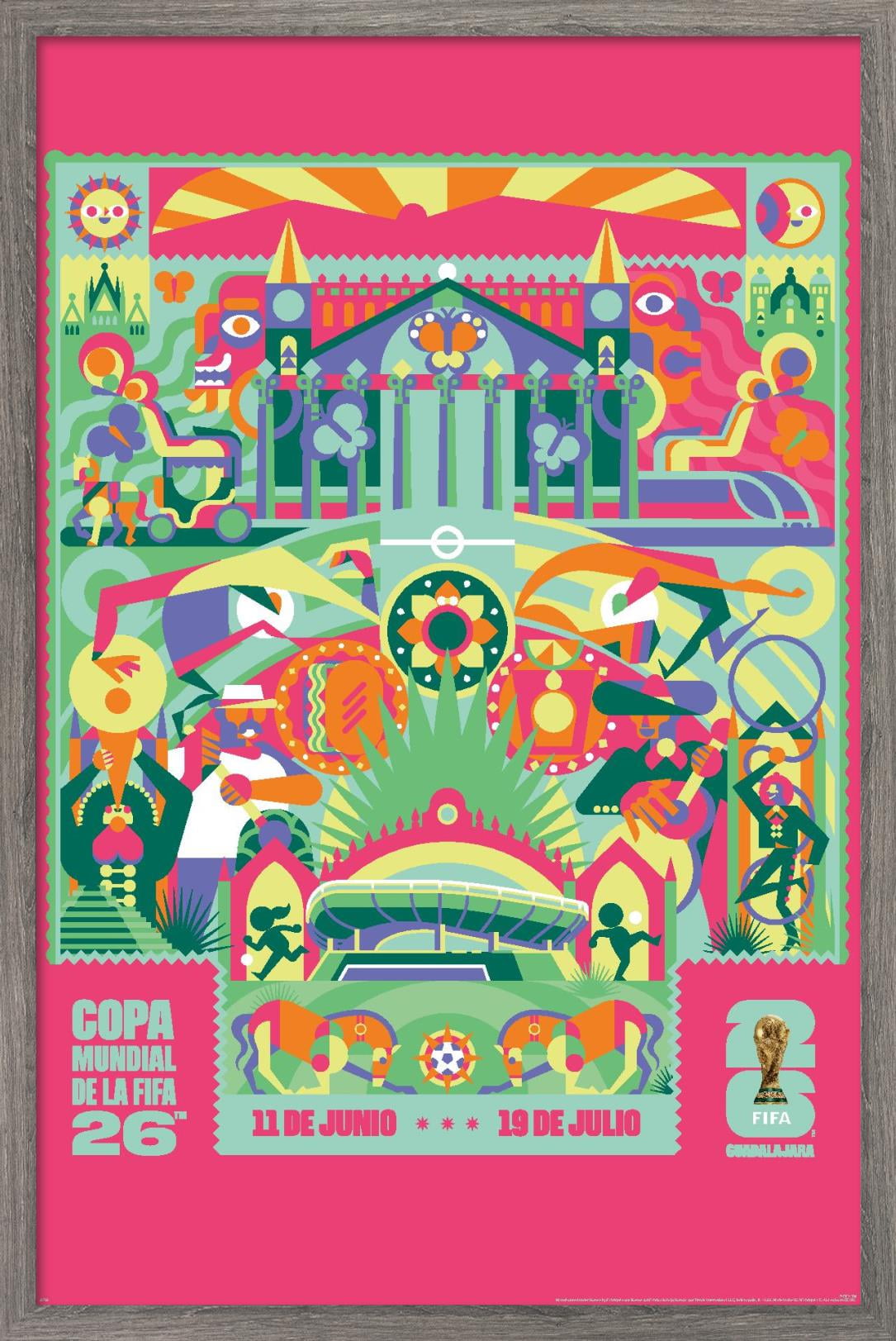 FIFA World Cup 2026 - Guadalajara Wall Poster, 14.725" x 22.375" Framed ...