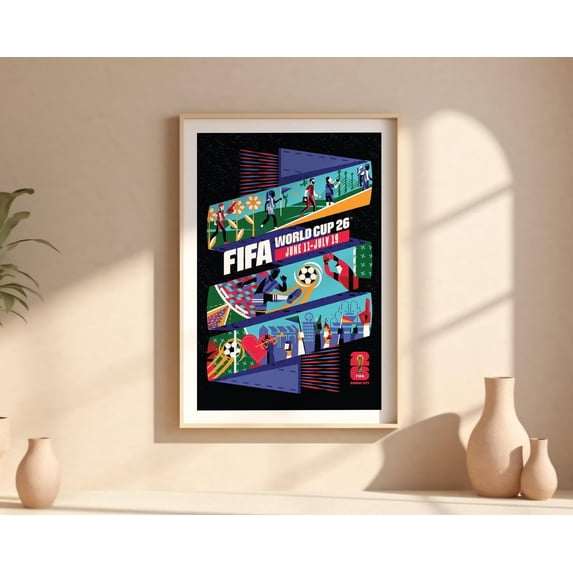 FIFA World Cup 2026 KANSAS CITY Poster, Modern Soccer City Wall Art ...