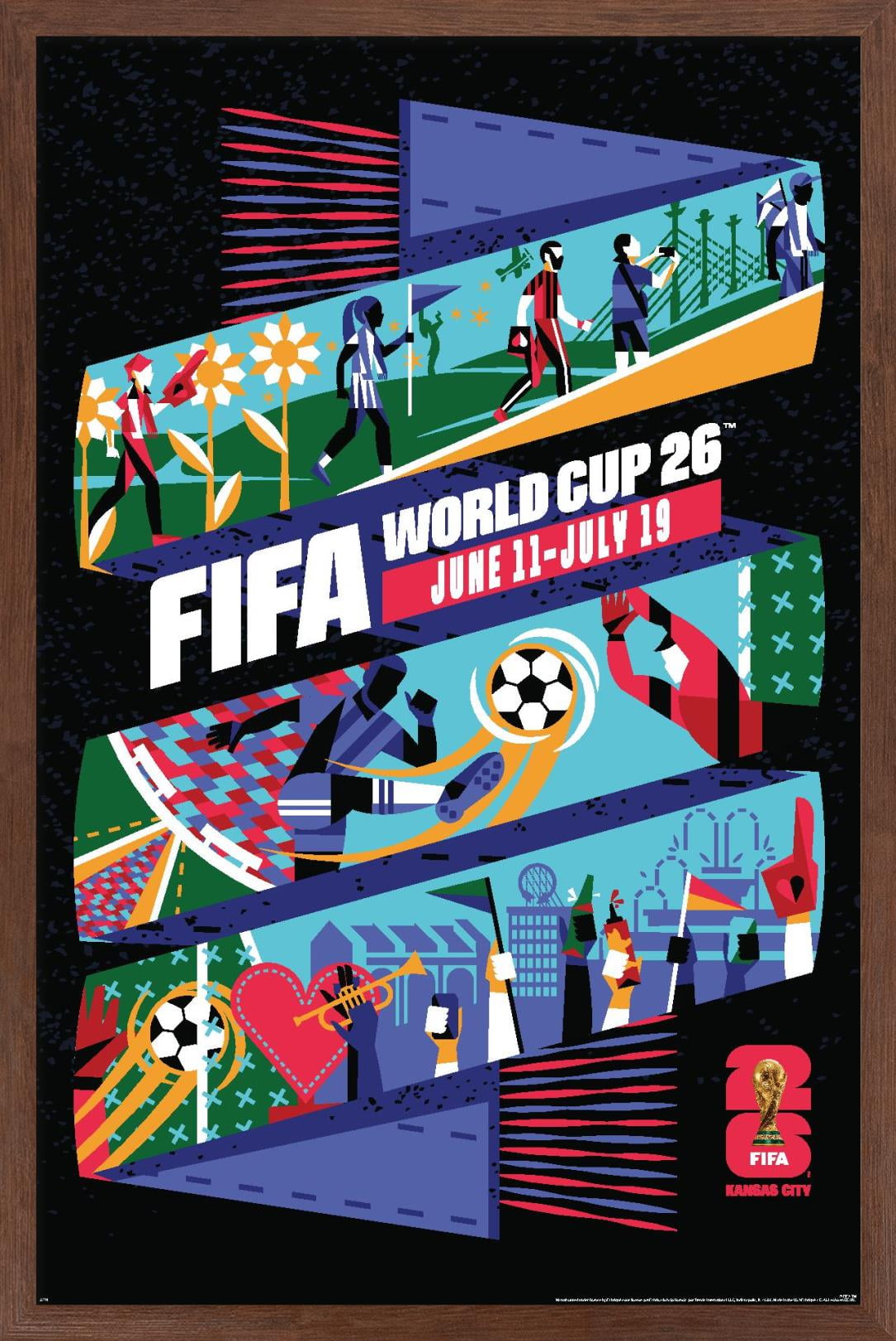 FIFA World Cup 2026 - Kansas City Wall Poster, 22.375" x 34" Framed ...