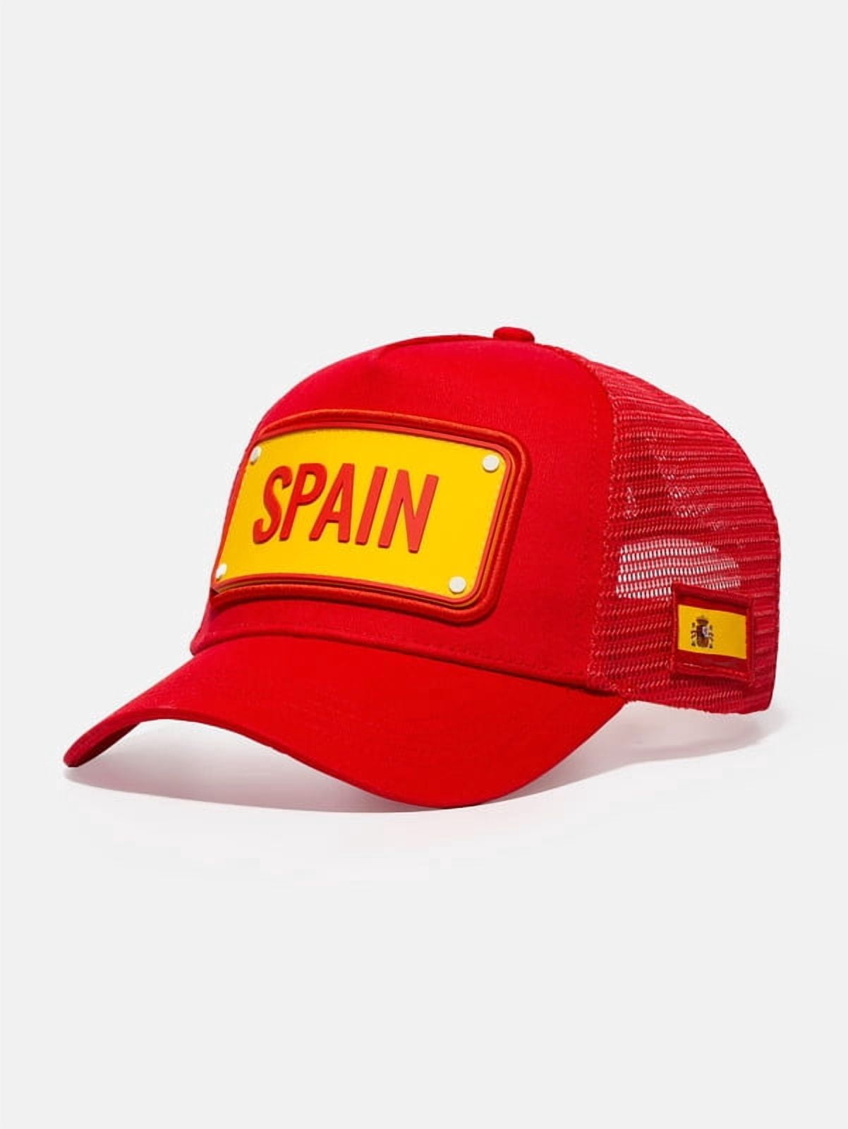 FIFA World Cup 2026 Rubber Country Patch Trucker Soccer Cap - Spain ...
