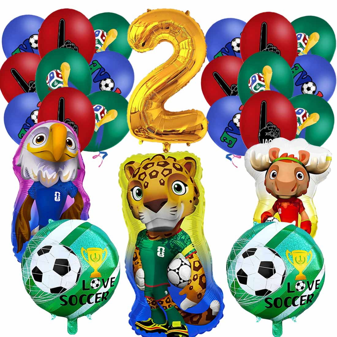 FIFA World Cup Balloons Party Supplies 2nd Big Number Decorations Decor ...