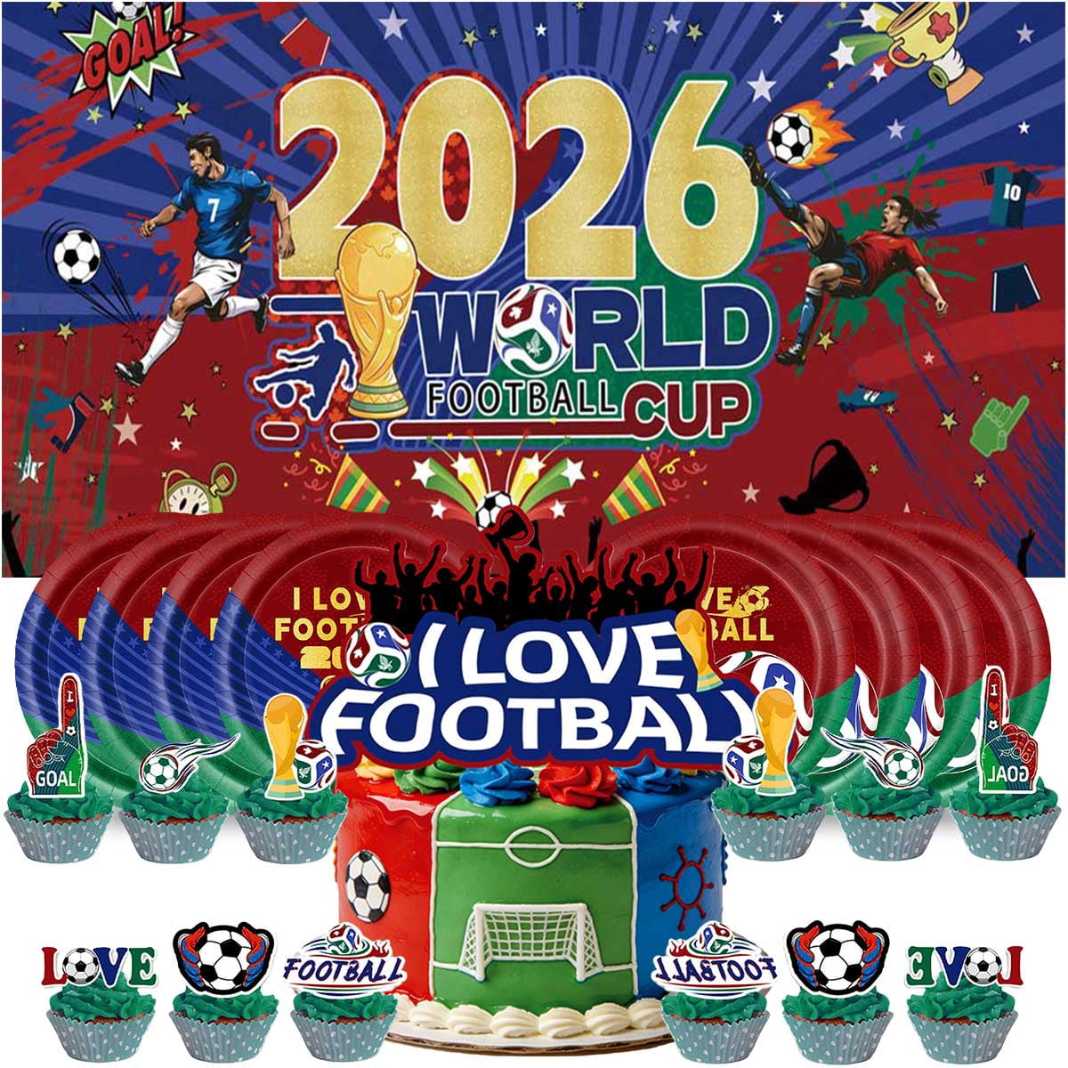 FIFA World Cup Birthday Supplies Paper Plates Decorations Decor ...