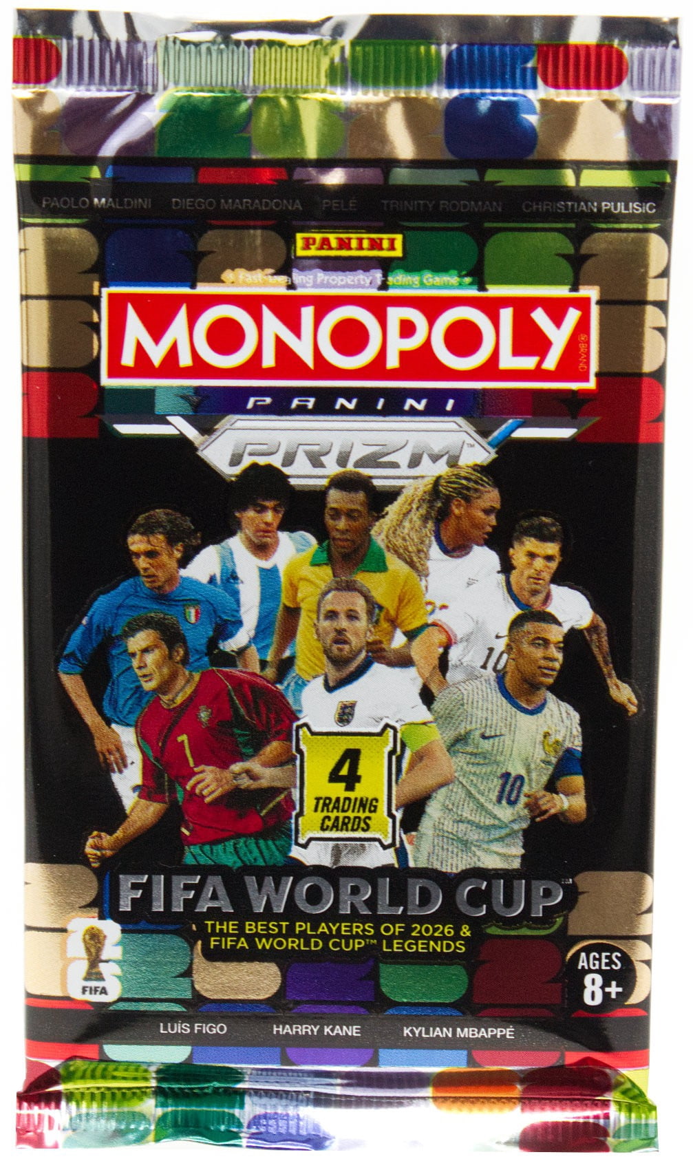FIFA World Cup Monopoly 2026 Prizm Trading Card BLASTER Pack (4 Cards ...