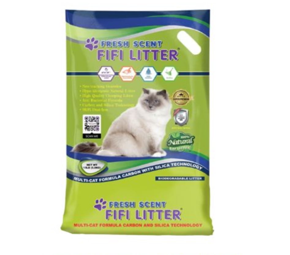 FIFI Litter 15 lb. 99.9% Dust-Free, Multi-Cat Formula, Fresh Scent, All ...