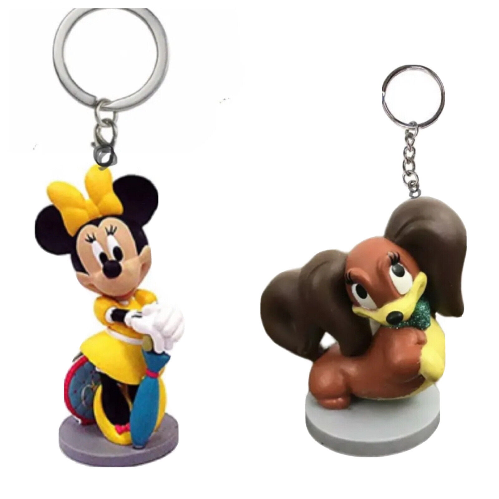 FIFI Pup & Yellow Railroad Minnie Pvc Key Ring Keychain Charm Happy ...