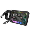 FIFINE Gaming Audio Mixer and 10ft XLR Cable Set, RGB Mixer with Audio ...