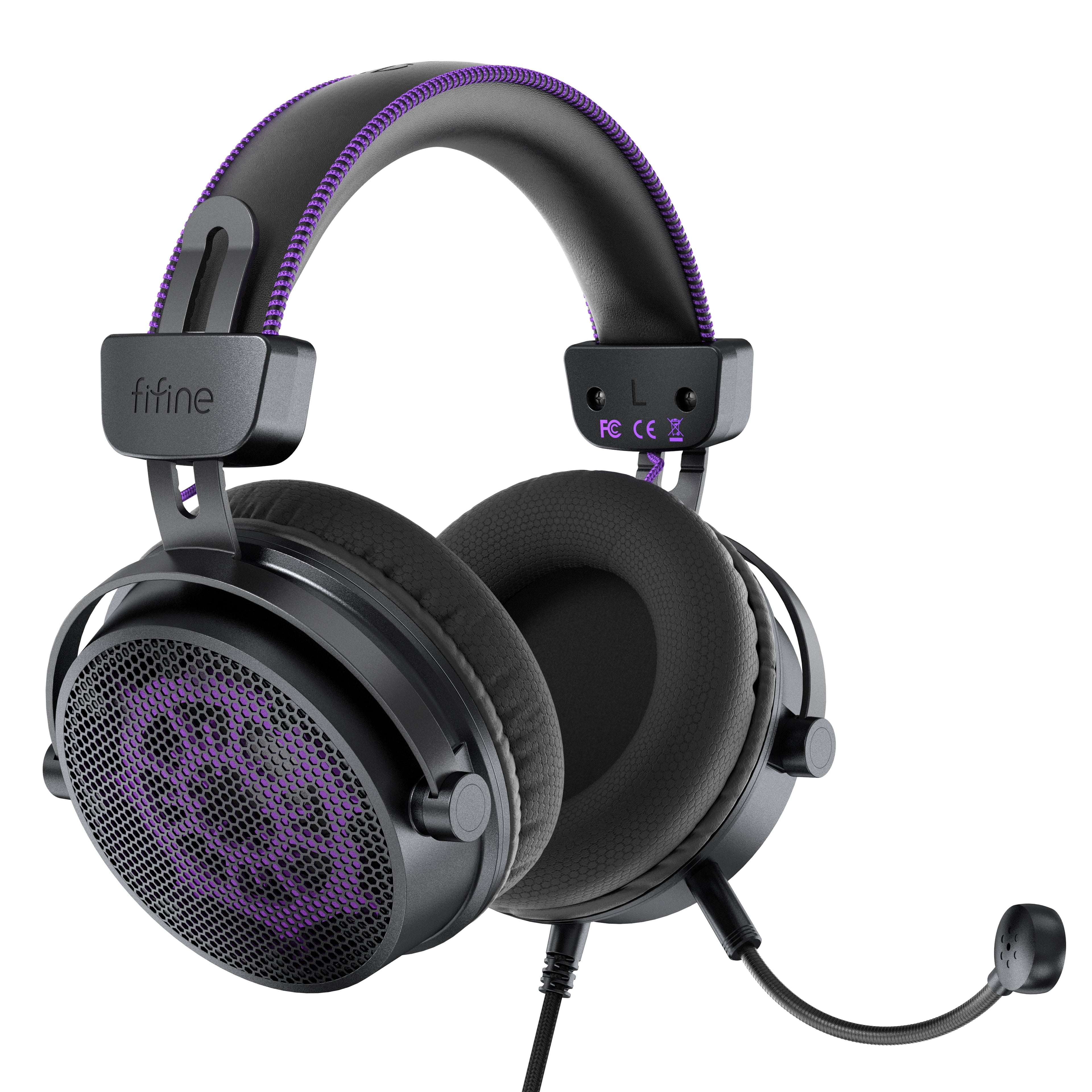 FIFINE HD18 Studio Open-back Headphones with Microphone for DJ, Music ...