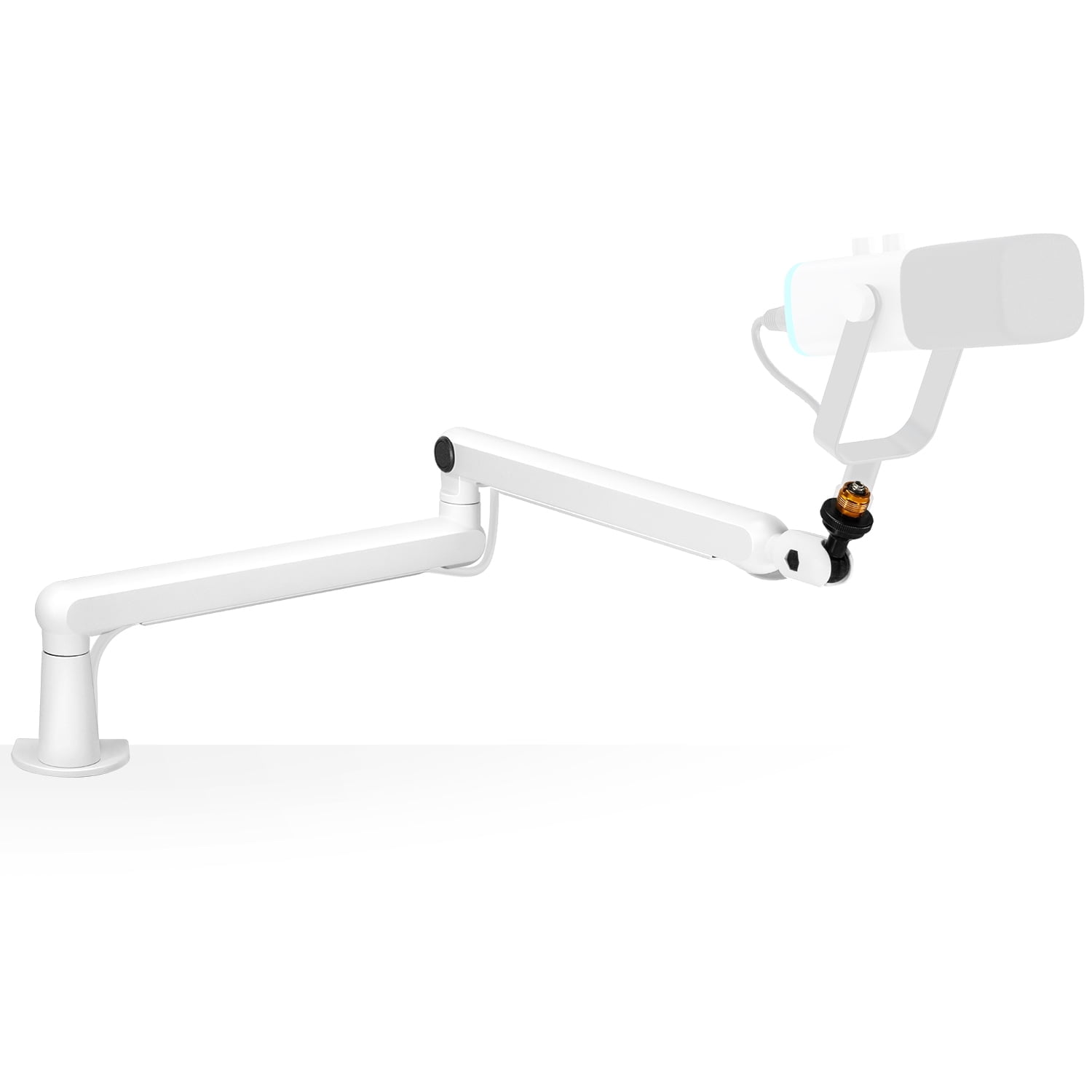 FIFINE Low Profile Microphone Boom Arm Stand with 1/4" 3/8" 5/8" Screws ...
