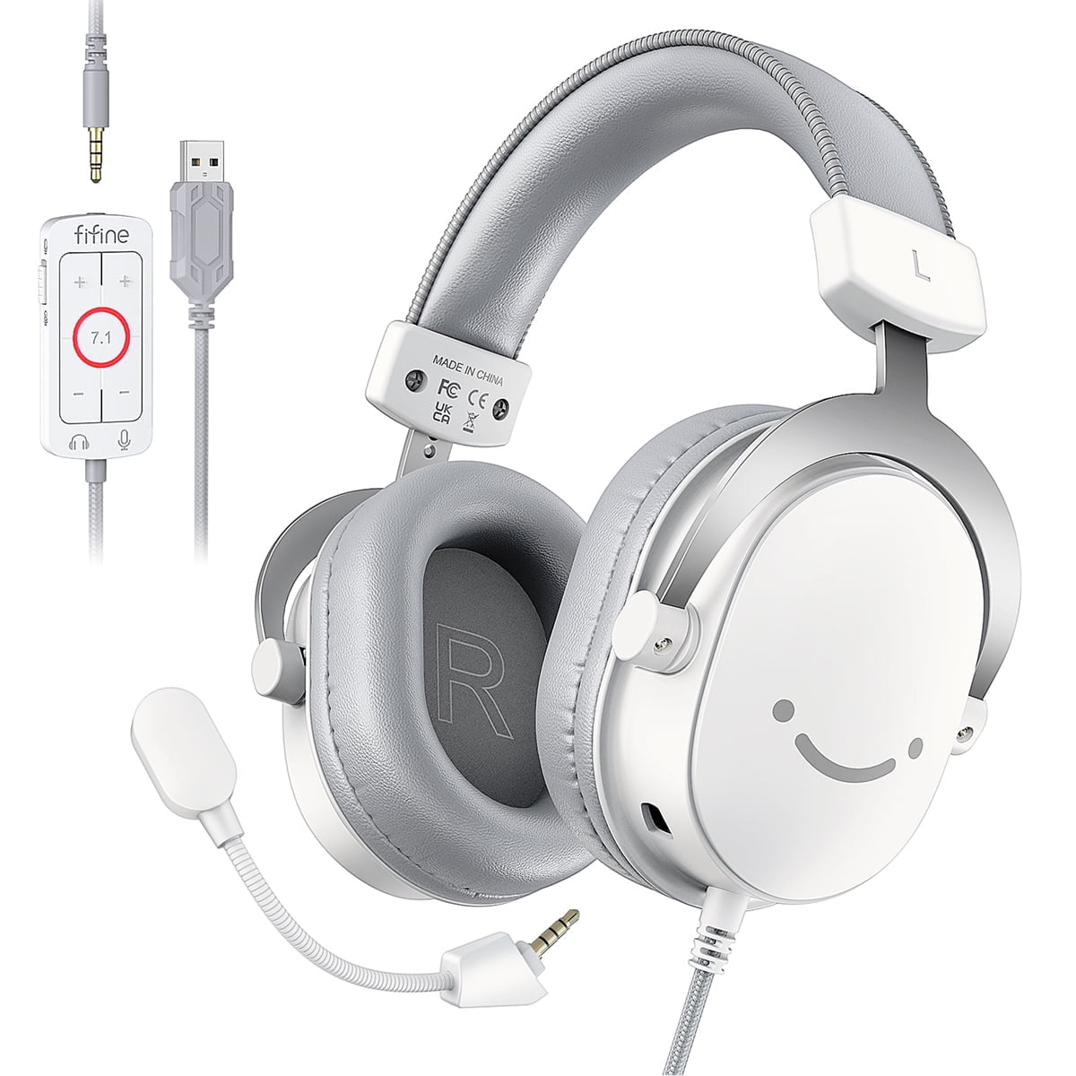 FIFINE PC Gaming Headsets for Xbox,PS4,PS5,Wired Headphones with ...