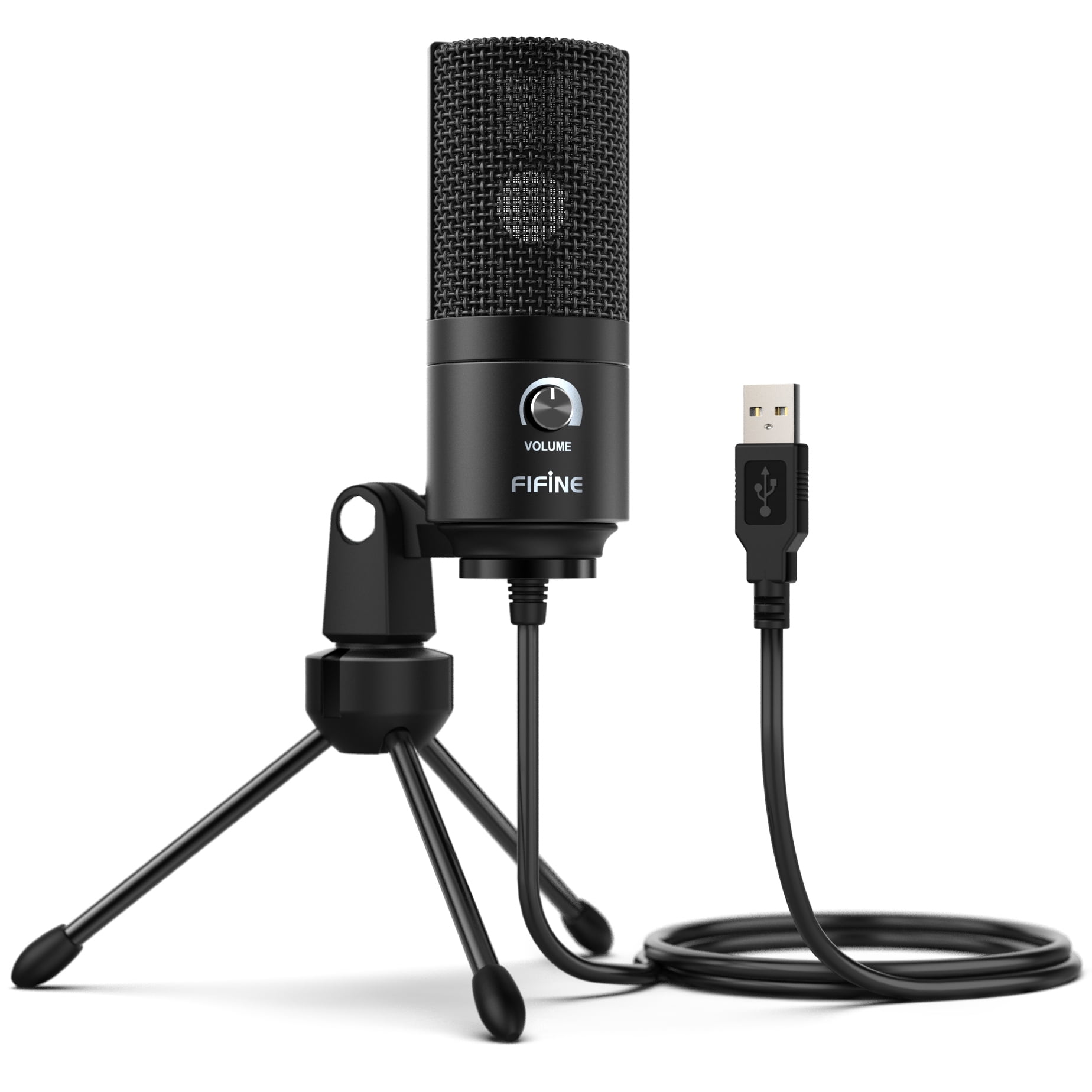 FIFINE USB Microphone for Recording, Computer Condenser Mic Plug & Play ...