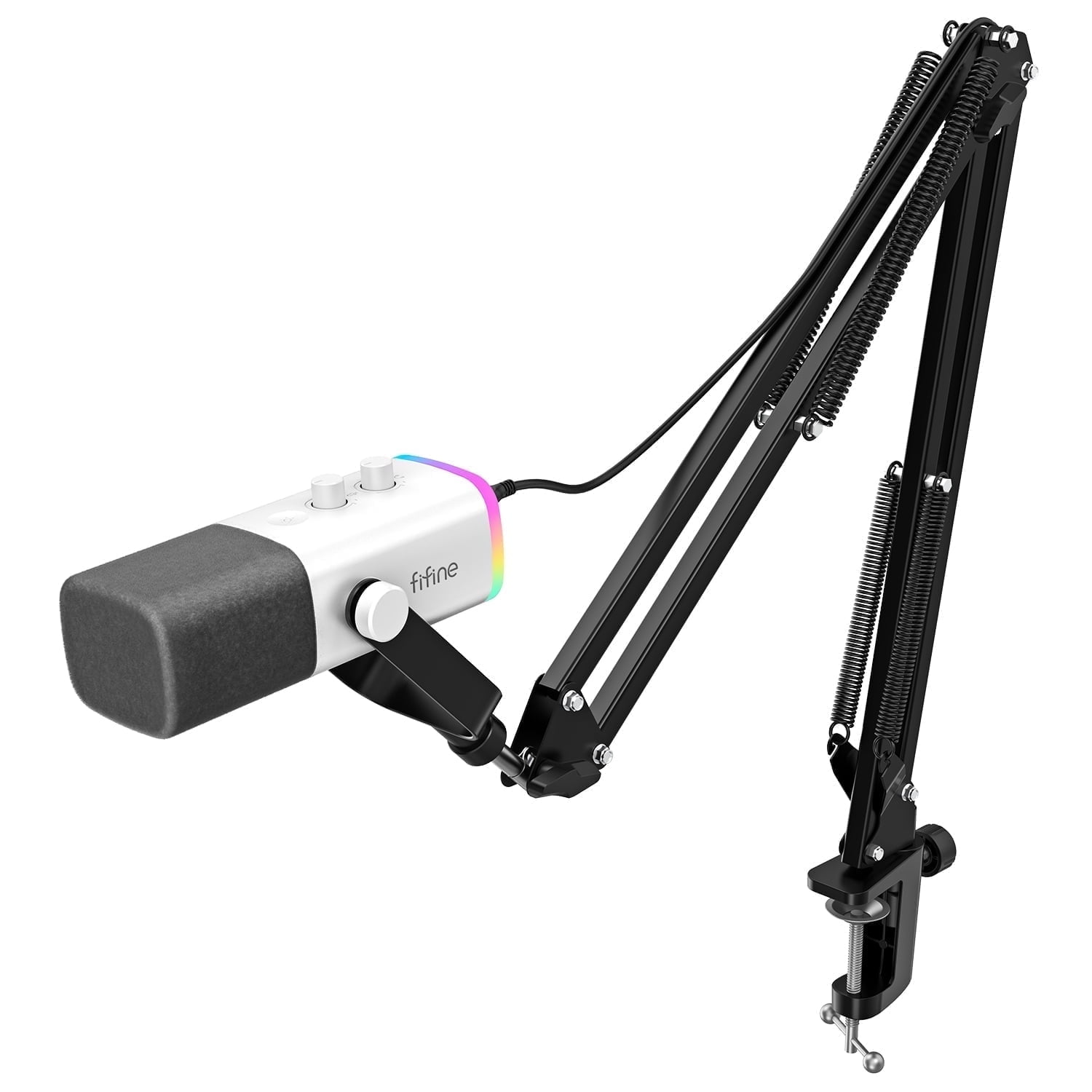 FIFINE USB/XLR Dynamic Microphone Kit for Podcast/Gaming/Stream/Music ...