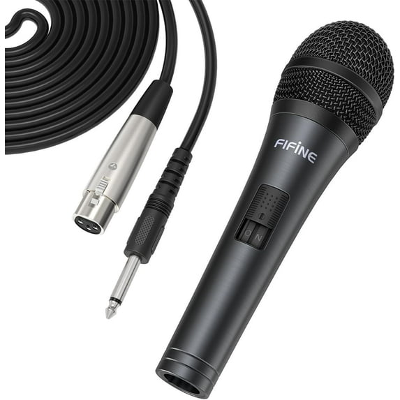FIFINE K6 Wired Karaoke Microphone with 14.8ft Cable, Dynamic Handheld ...