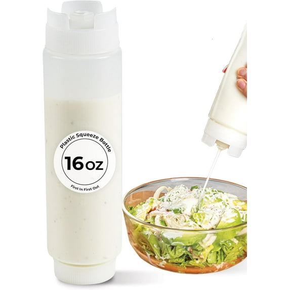 FIFO Inverted Plastic Squeeze Bottle with Refill and Dispensing Lids ...