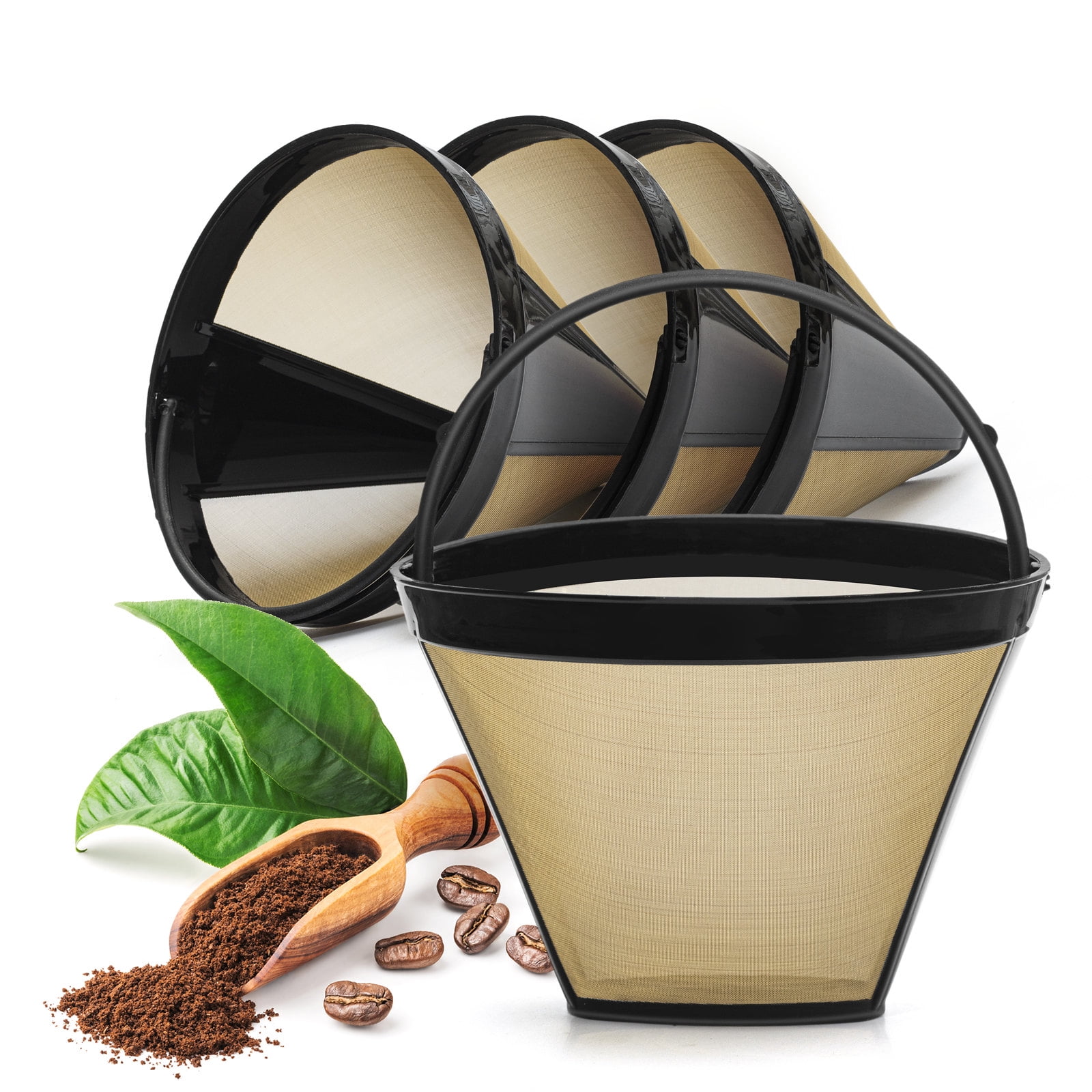 CUISINART & NINJA Compatible Reusable Coffee Filters Basket, 4 Packs ...