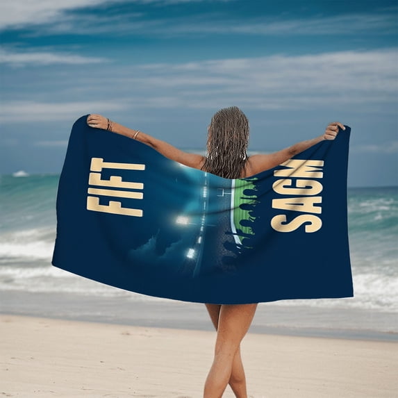 FIFT & SAGM Vibrant Beach Towel - Soft Quick - Dry Stylish Design for ...