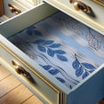FIFTY FEET Blue Leaves Shelf Liner for Kitchen Cabinets, 12 x 120 Inch ...