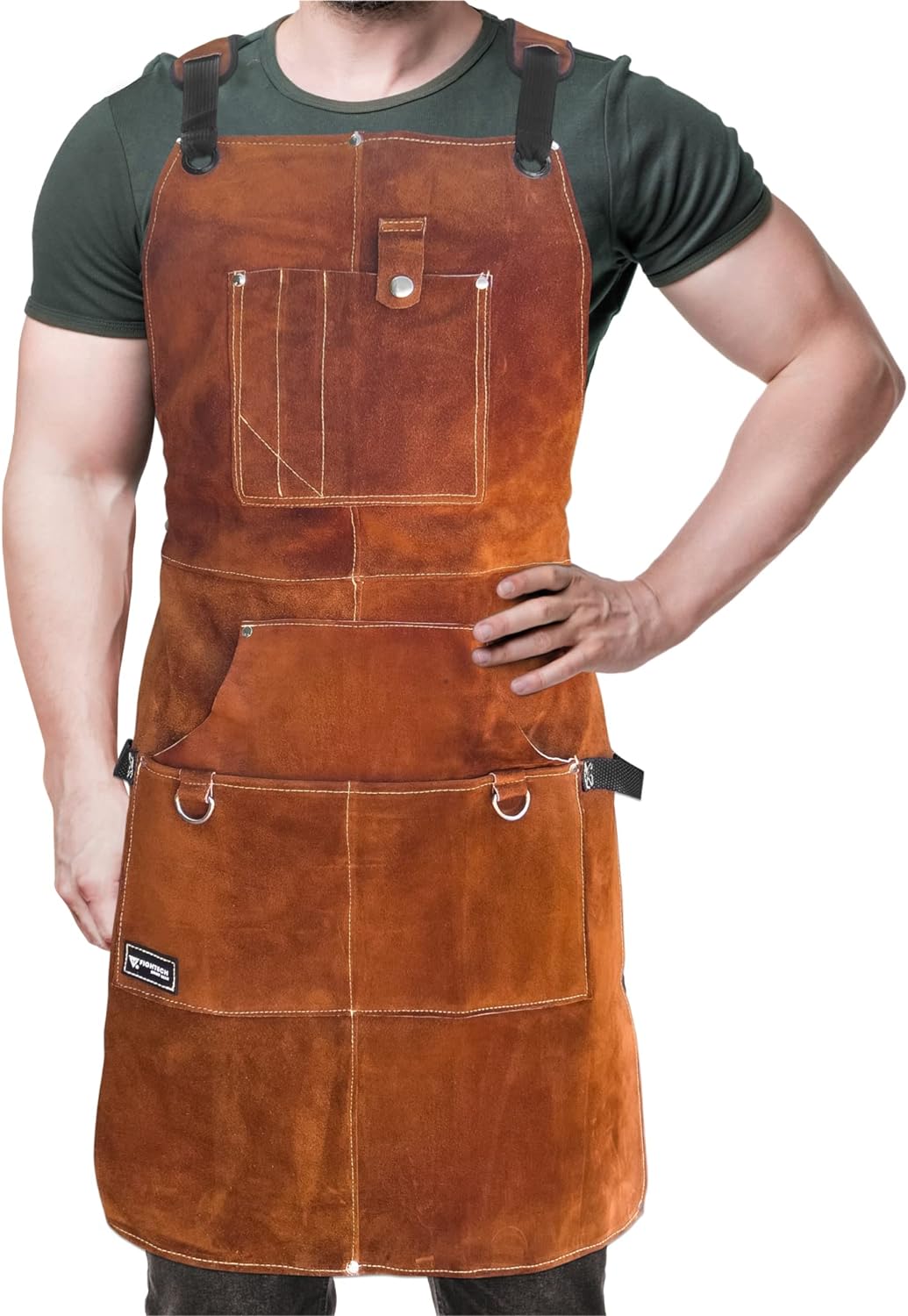 FIGHTECH Work Apron with Tool Pockets - Heavy Duty Shop Apron for ...