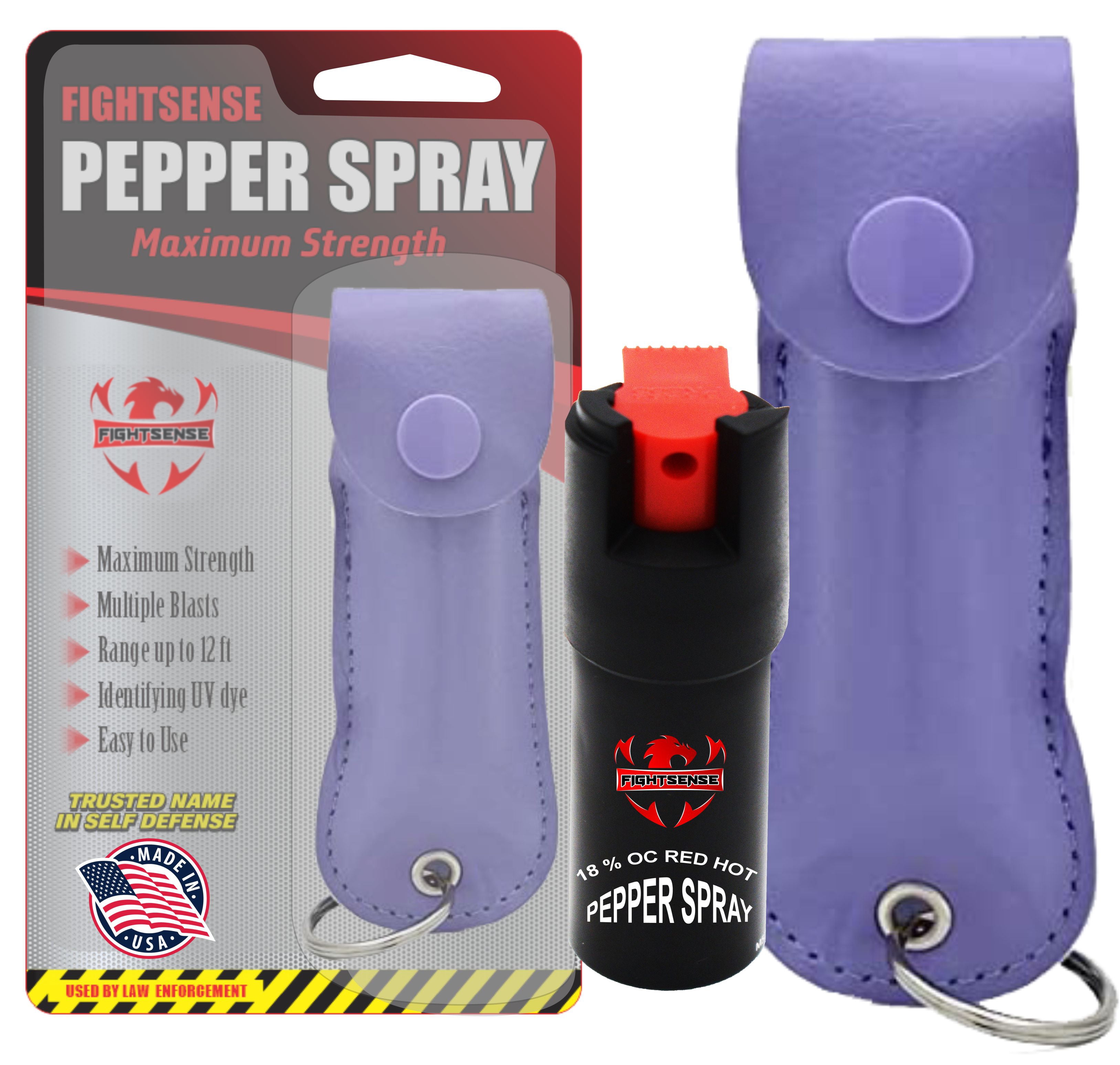 Fightsense Self Defense Pepper Spray 1 2 Oz Compact Size Maximum